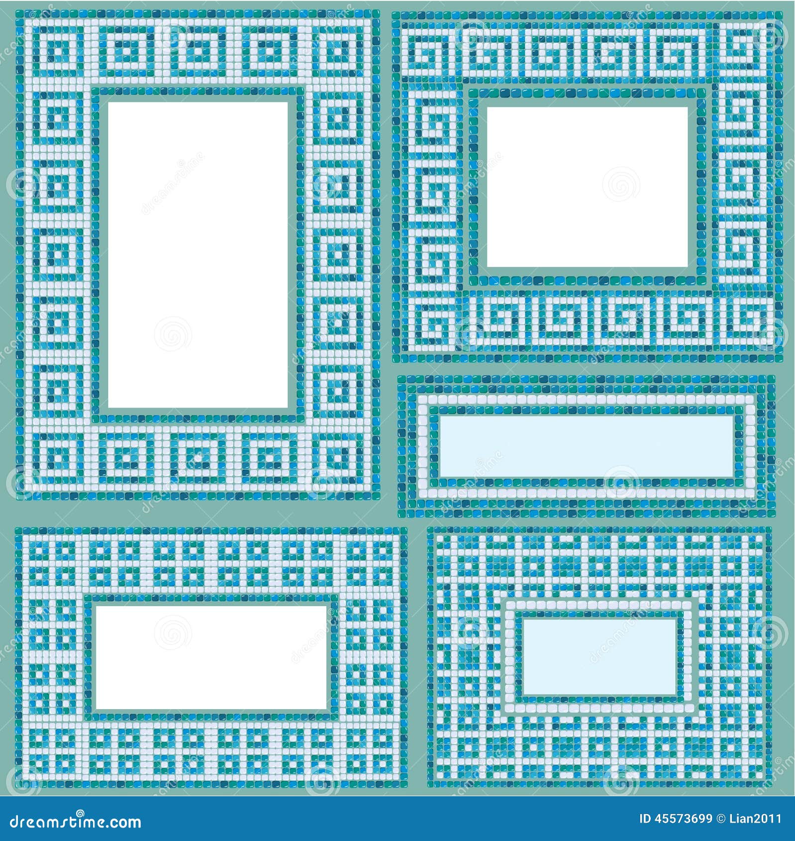 Set of Vertical and Horizontal Rectangular Frames Stock Vector ...