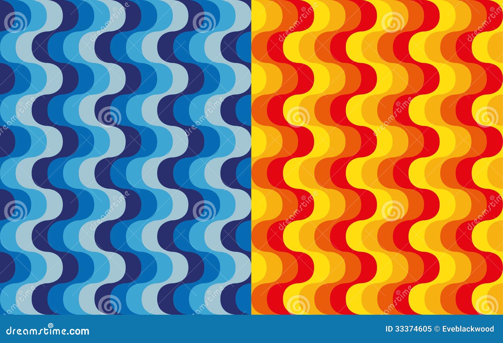 Set of Vertical Waves Patterns Stock Vector - Illustration of paper ...