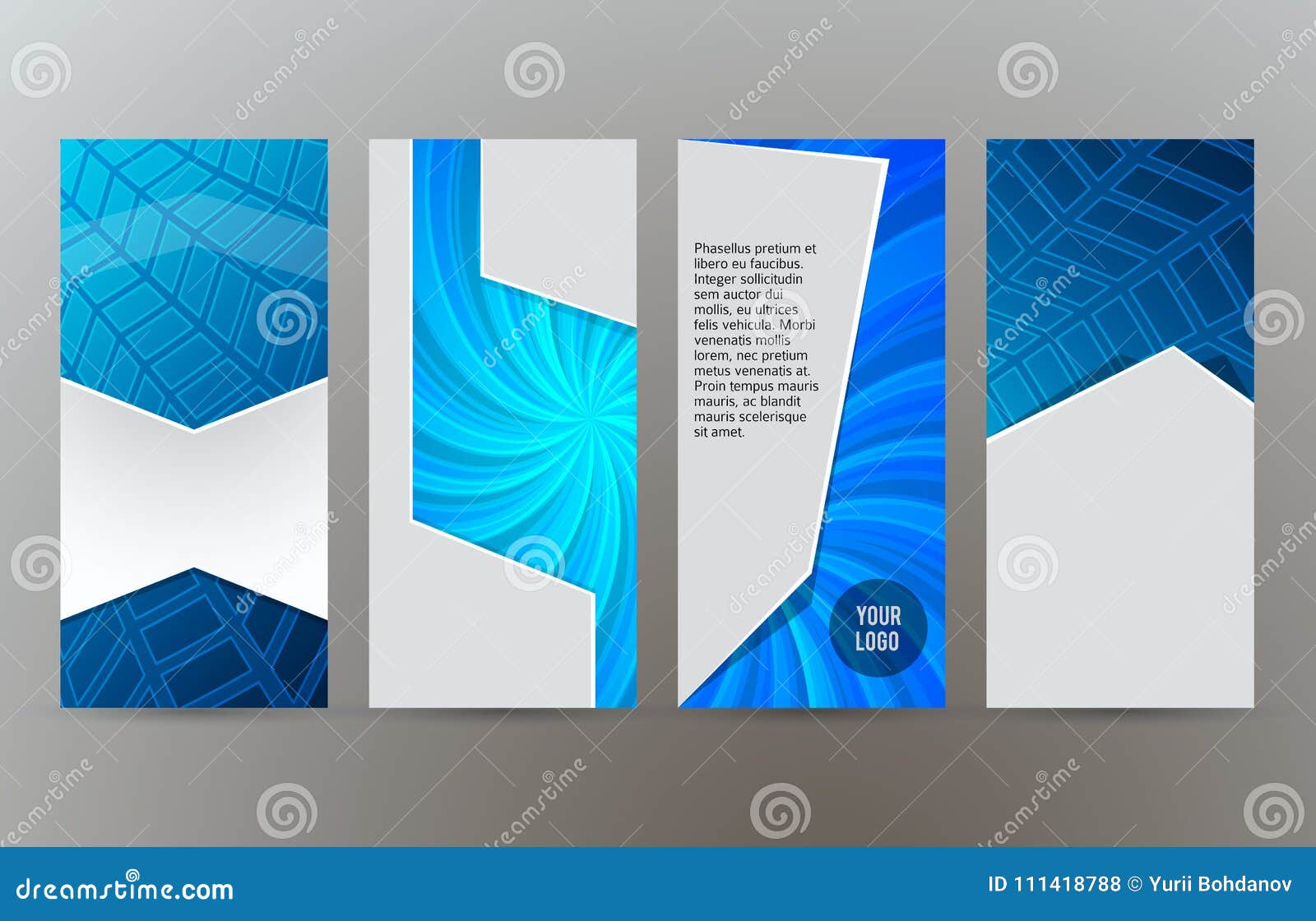 Set of Vertical Web Banner Layout Background11 Stock Vector ...