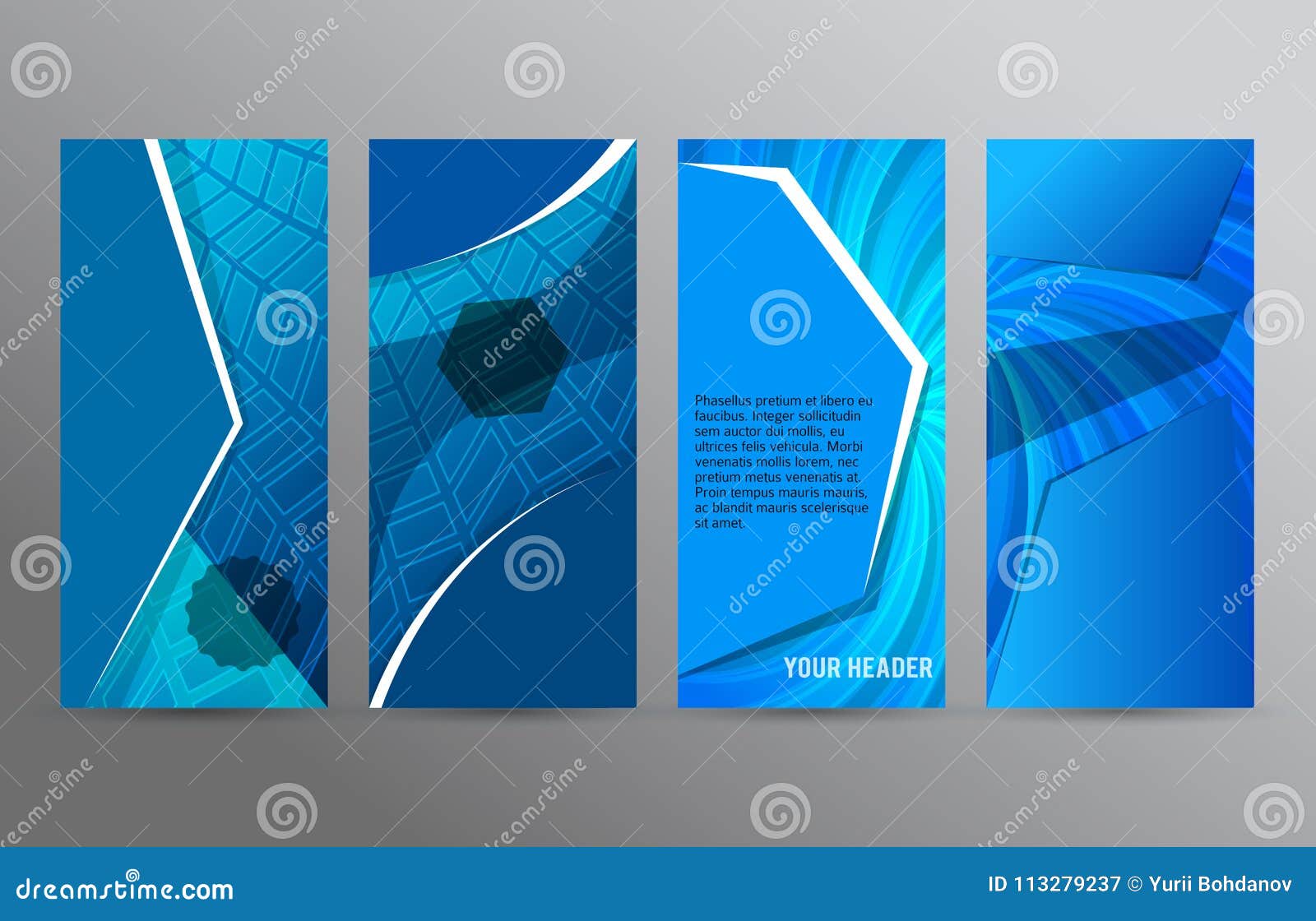 Set of Vertical Web Banner Layout Background12 Stock Vector ...