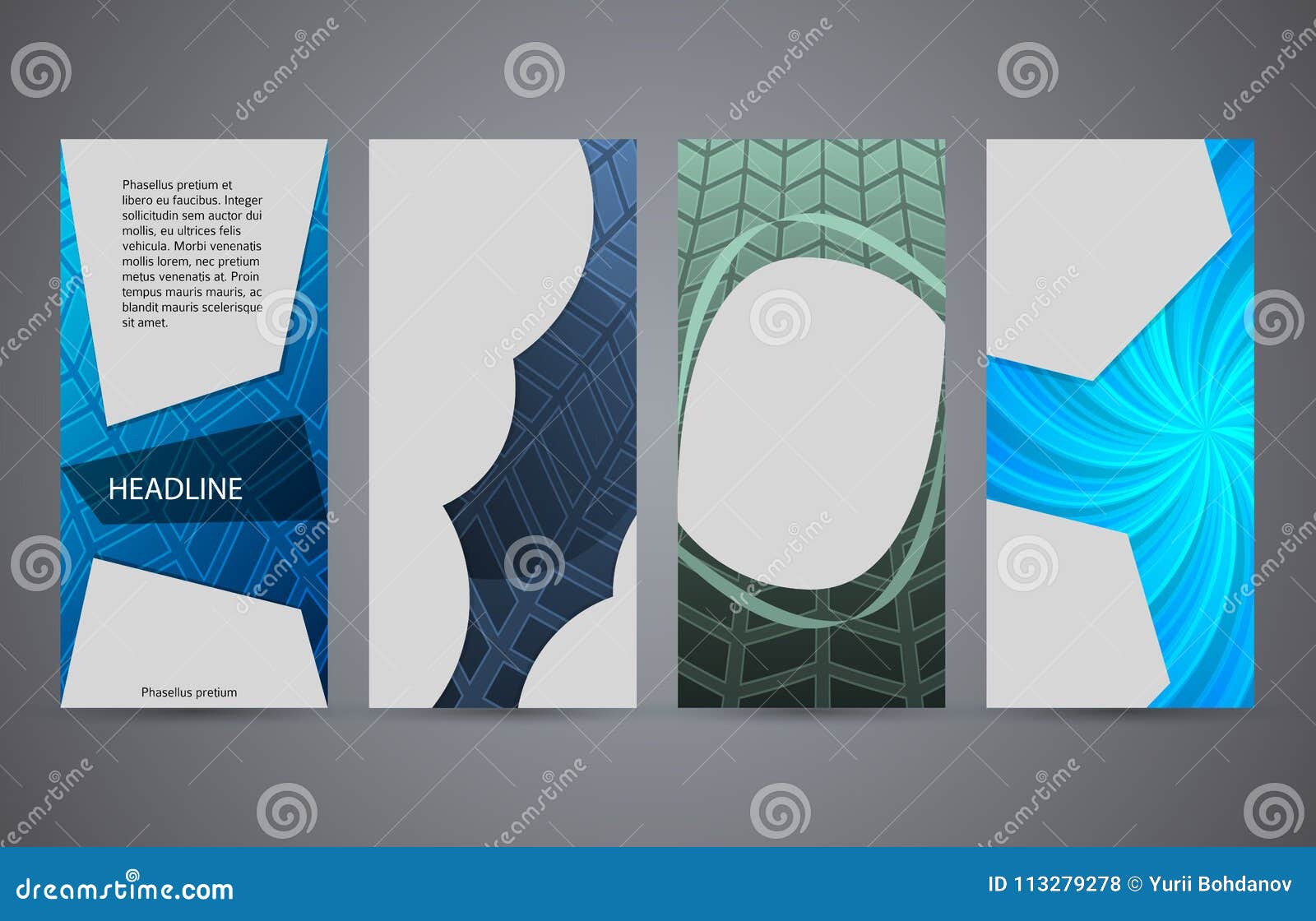 Set of Vertical Web Banner Layout Background15 Stock Vector ...