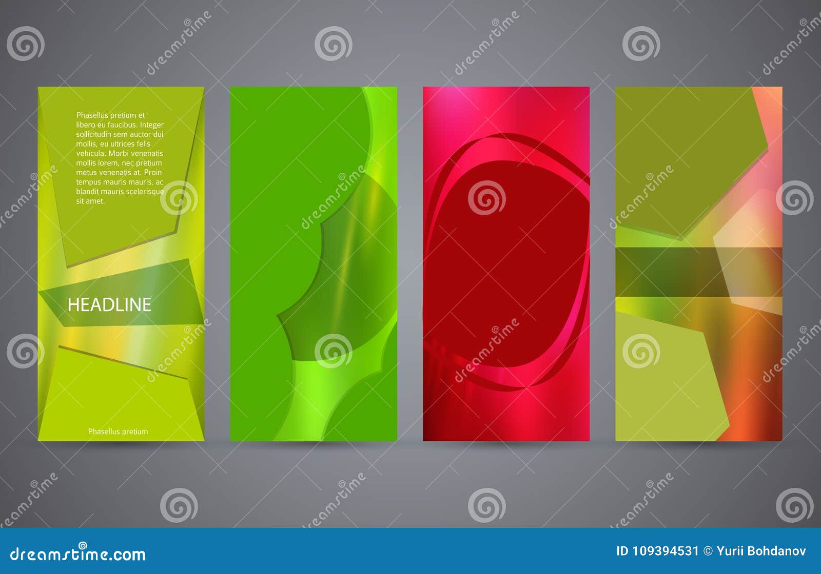 Set of Vertical Web Banner Layout Background05 Stock Vector ...