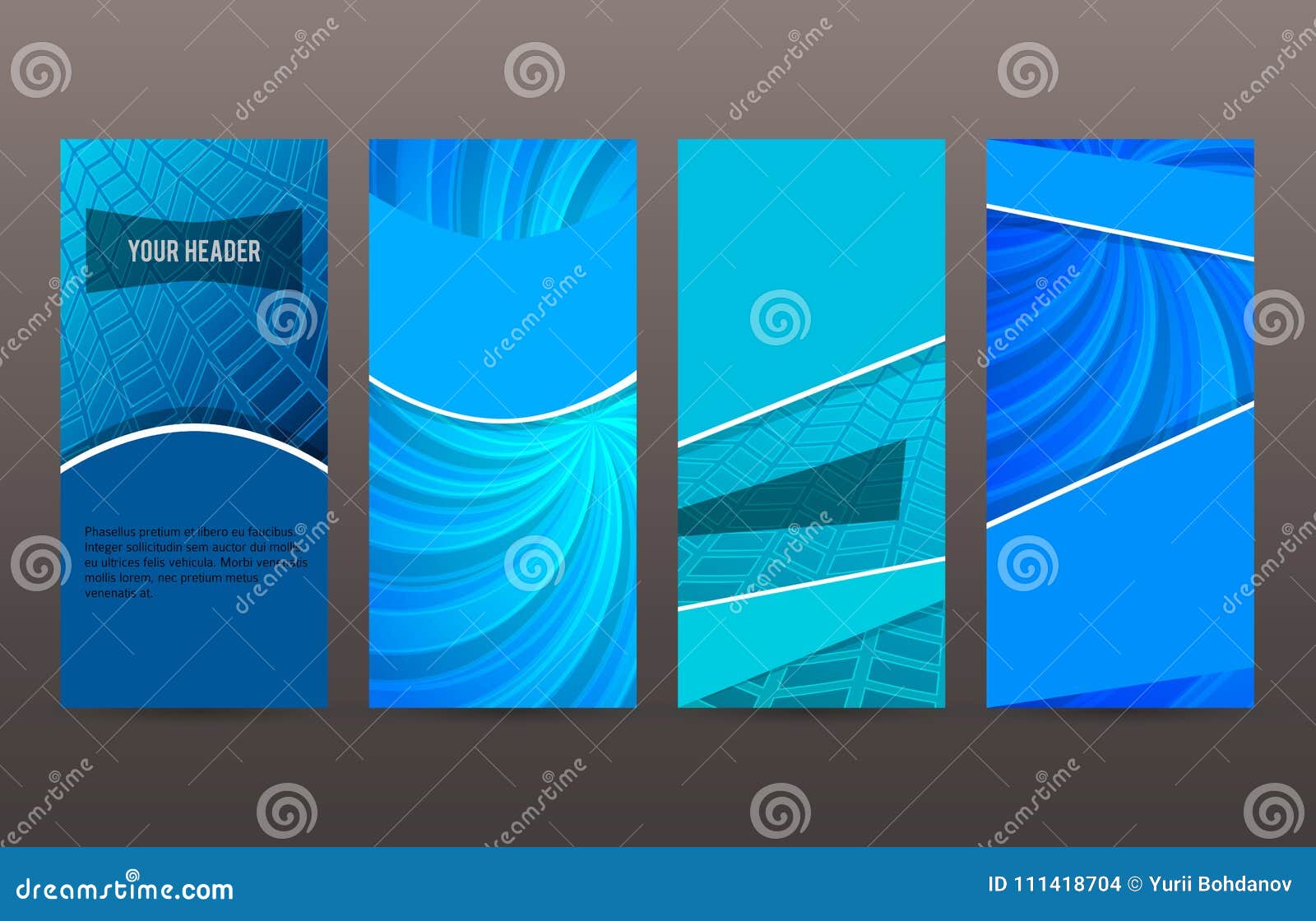 Set of Vertical Web Banner Layout Background08 Stock Vector ...