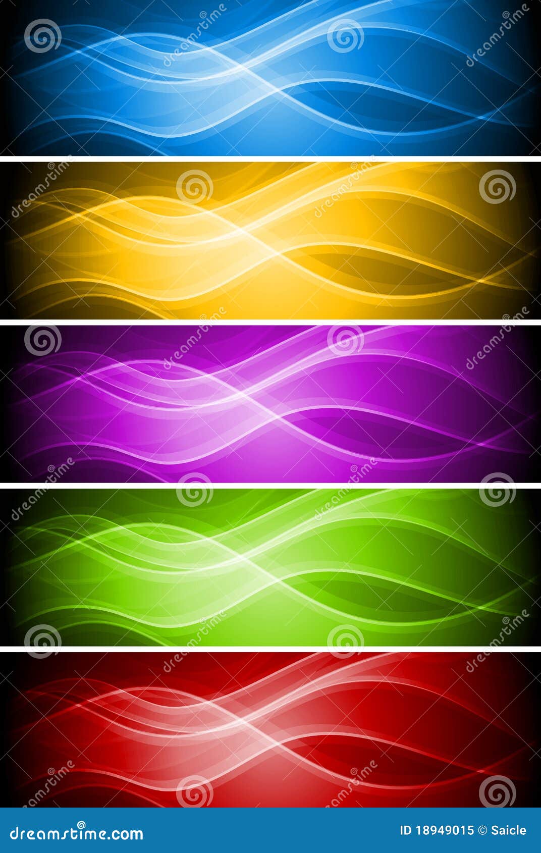 Set of vibrant banners stock vector. Illustration of colorful - 18949015