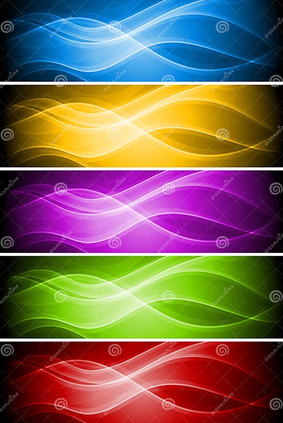 Set of vibrant banners stock vector. Illustration of colorful - 18949015