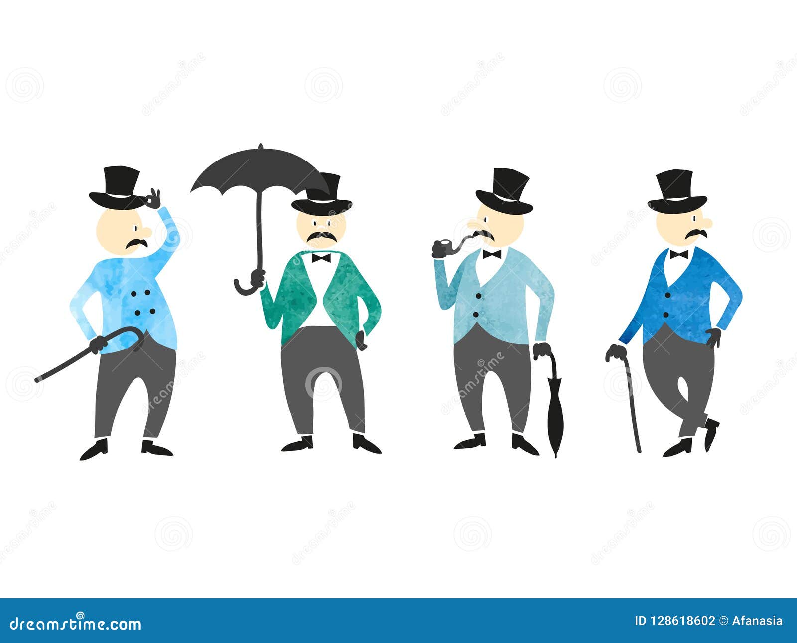 Victorian Gentlemen. Elegant Antique Man. Ancient Retro Fashion ...