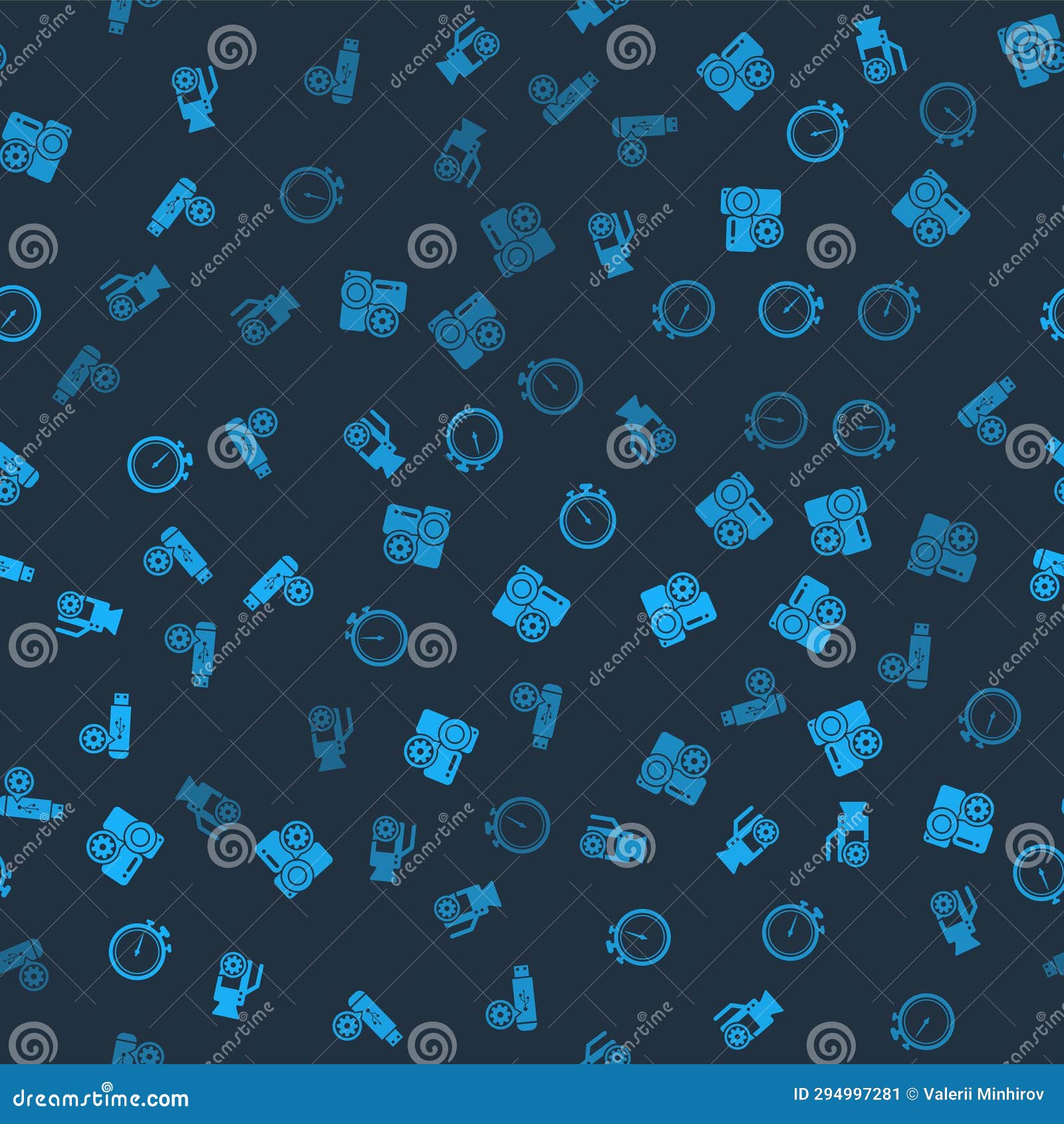 Set Video Camera Setting, , Stopwatch and USB Flash Drive on Seamless ...