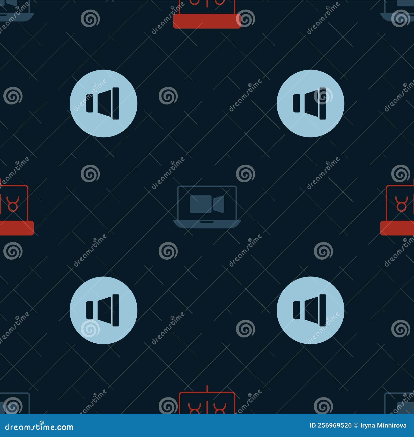 Set Video Chat Conference, and Speaker Volume on Seamless Pattern ...