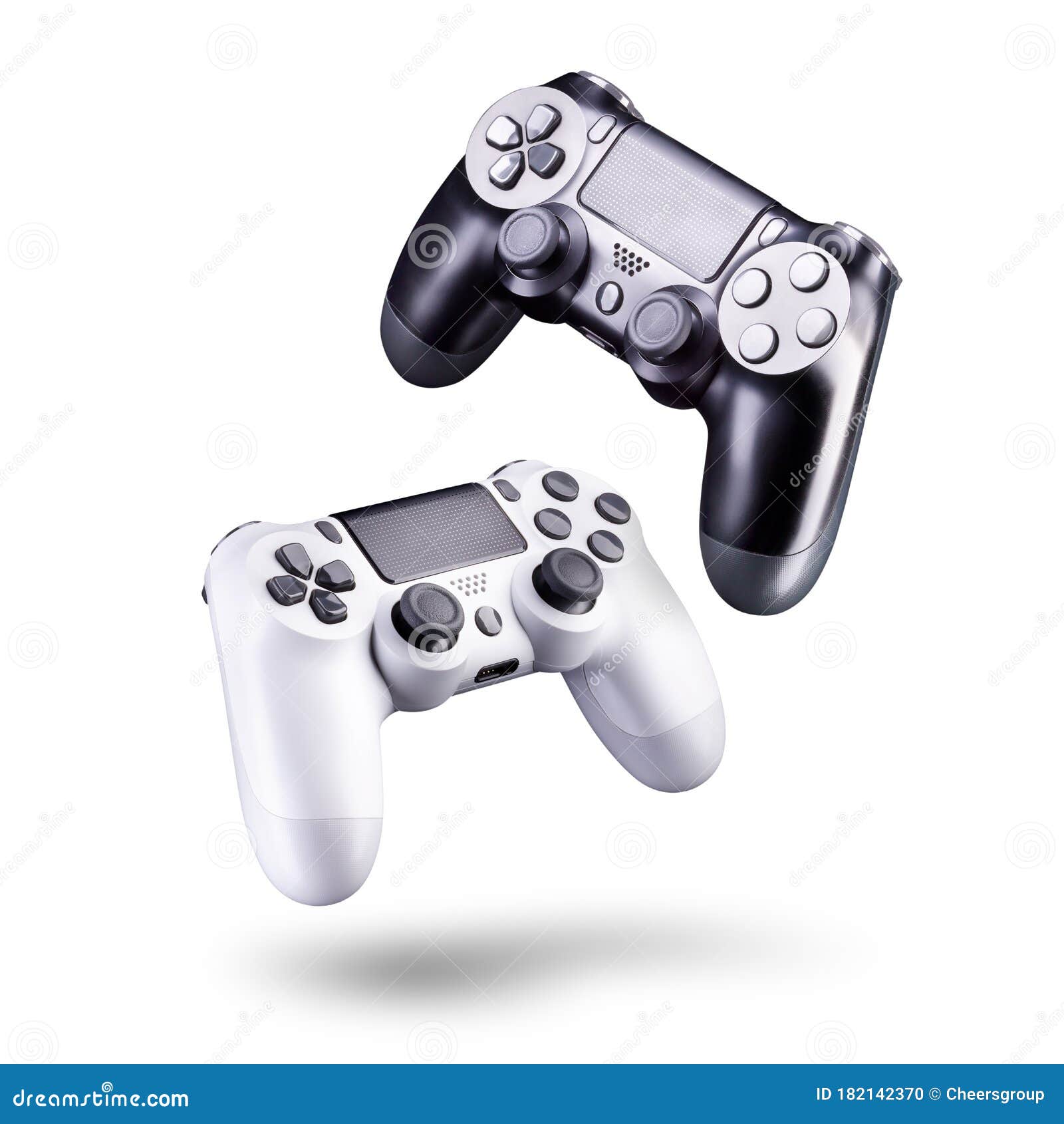 Set of Video Game Joysticks Gamepad Isolated on a White Background ... Set of Video Game Joysticks Gamepad Isolated on a White Background ...