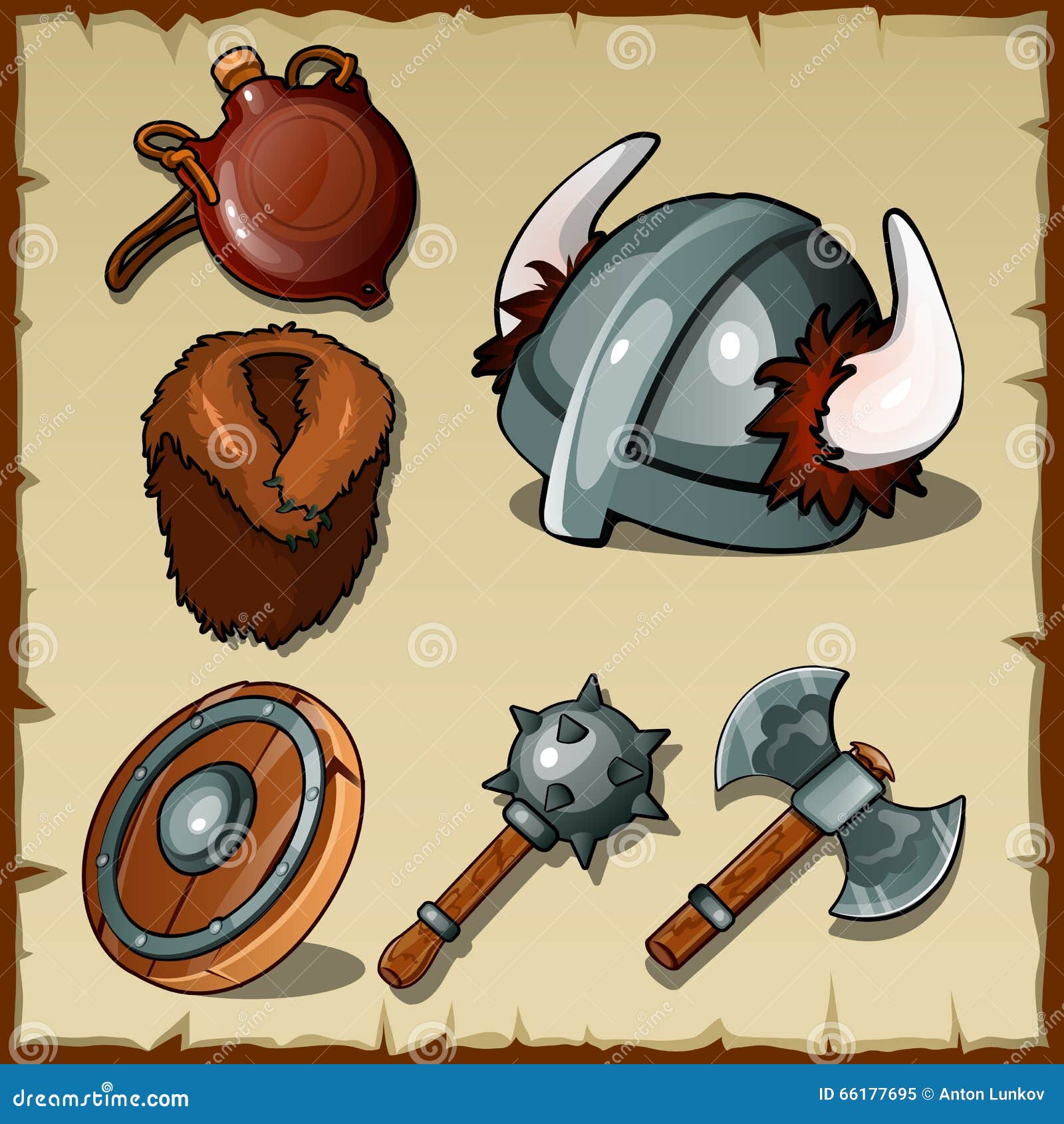 Vikings Weapons Vector Emblem, Label, Badge, Logo | CartoonDealer.com ...