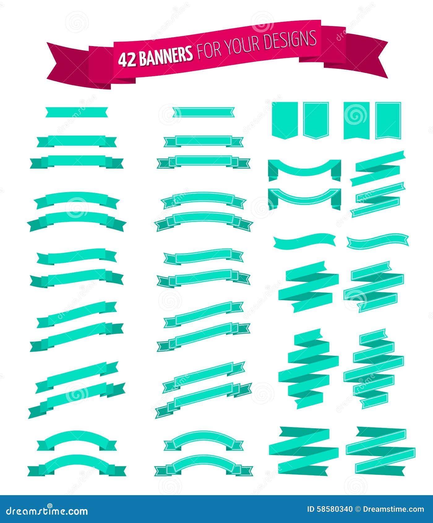 Set of Vintage Banners in 2 Styles Stock Illustration - Illustration of ...