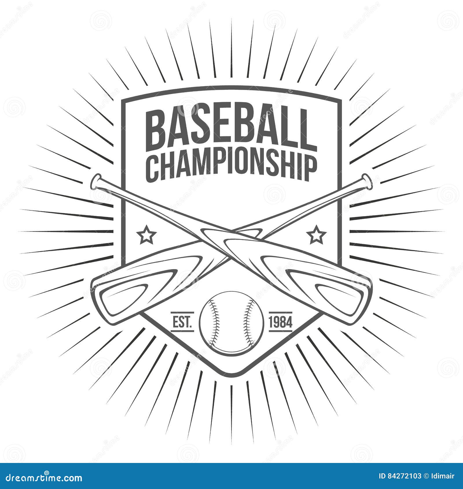 Baseball Labels Badges Logos Set. National American Sport. Emblems With ...