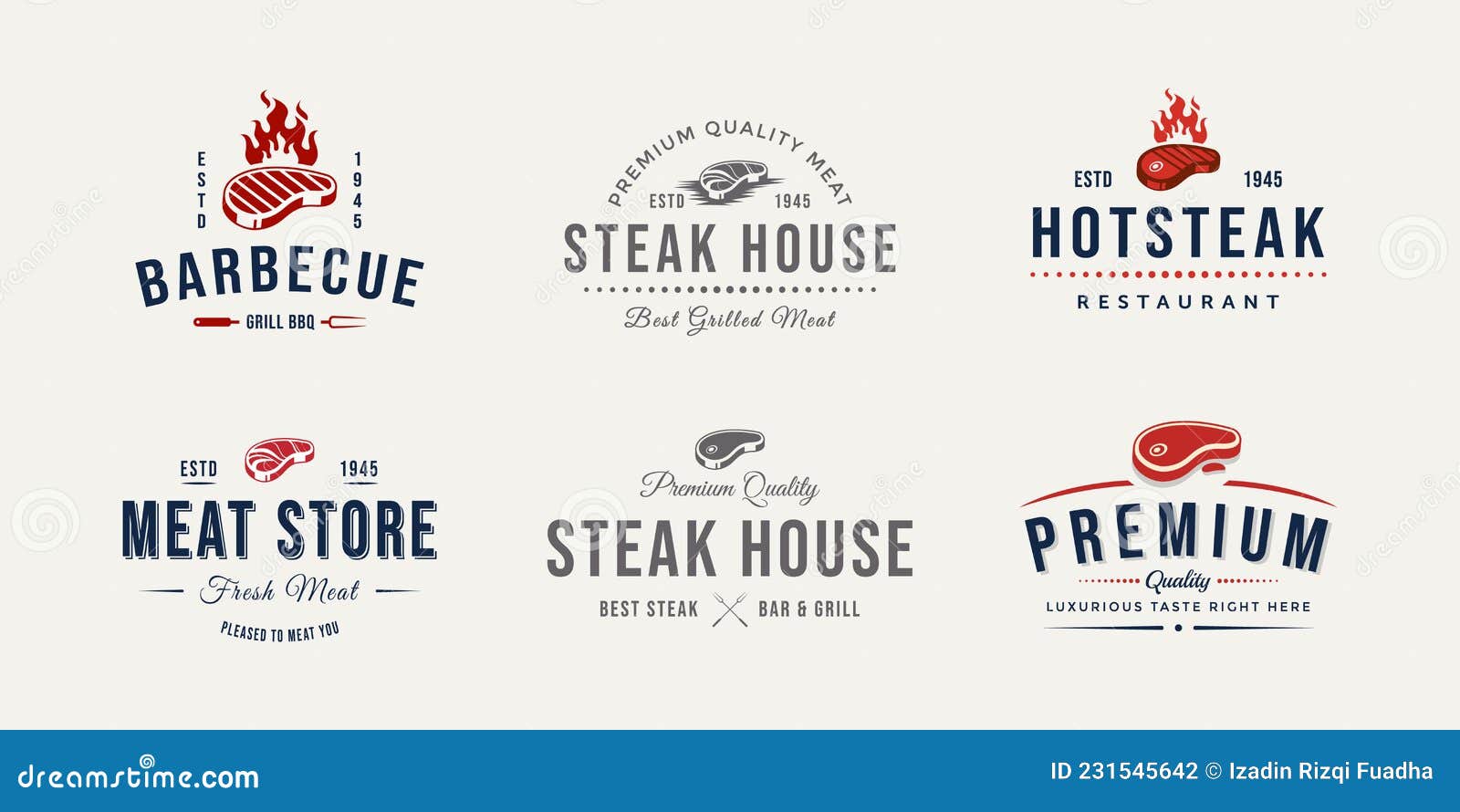 Set of Vintage Butchery Meat Store Badge Logo Stock Vector ... Set of Vintage Butchery Meat Store Badge Logo Stock Vector ...