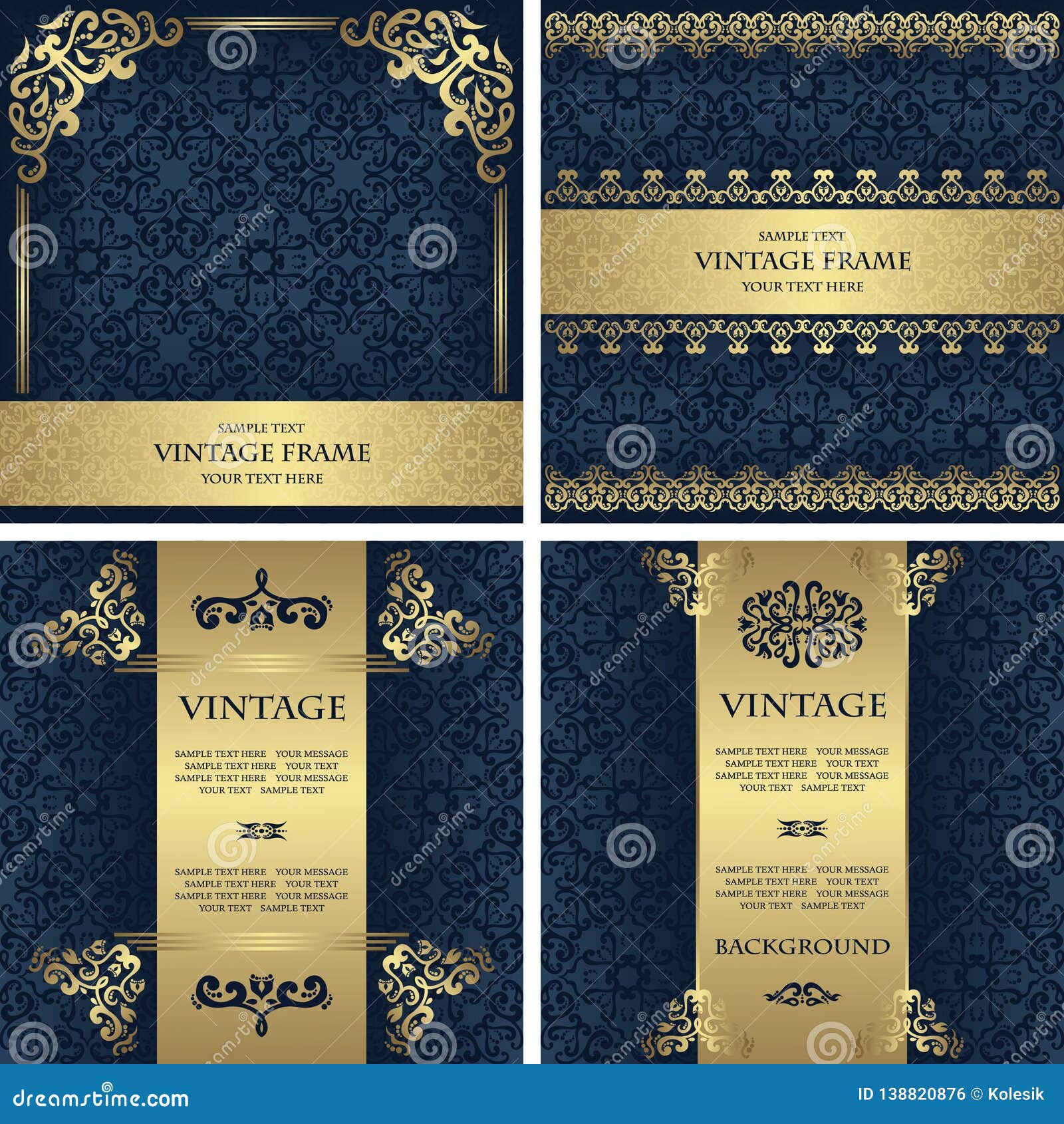 Set of vintage cards stock vector. Illustration of book - 138820876
