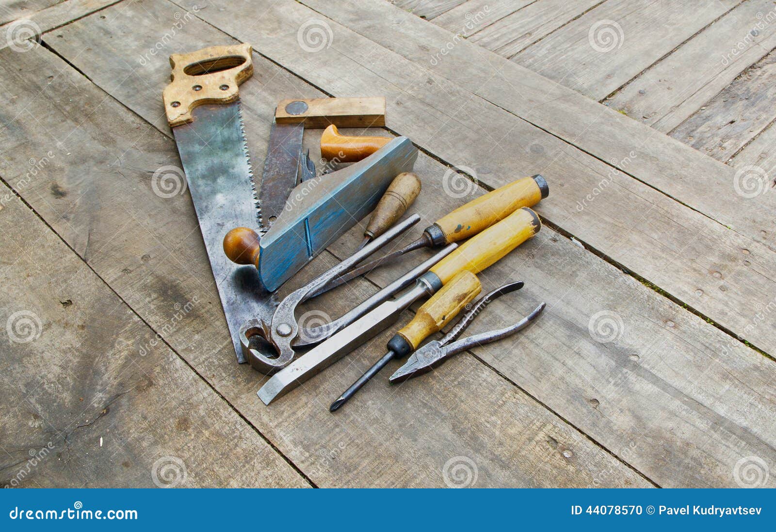 Set of Vintage Carpenter Tools Stock Photo - Image of close, objects ...