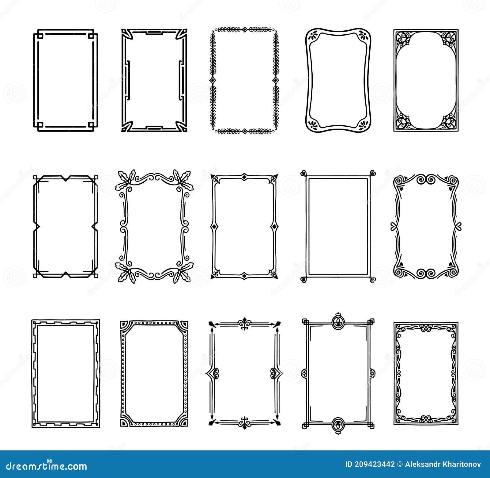Vintage Rectangle Border Vector