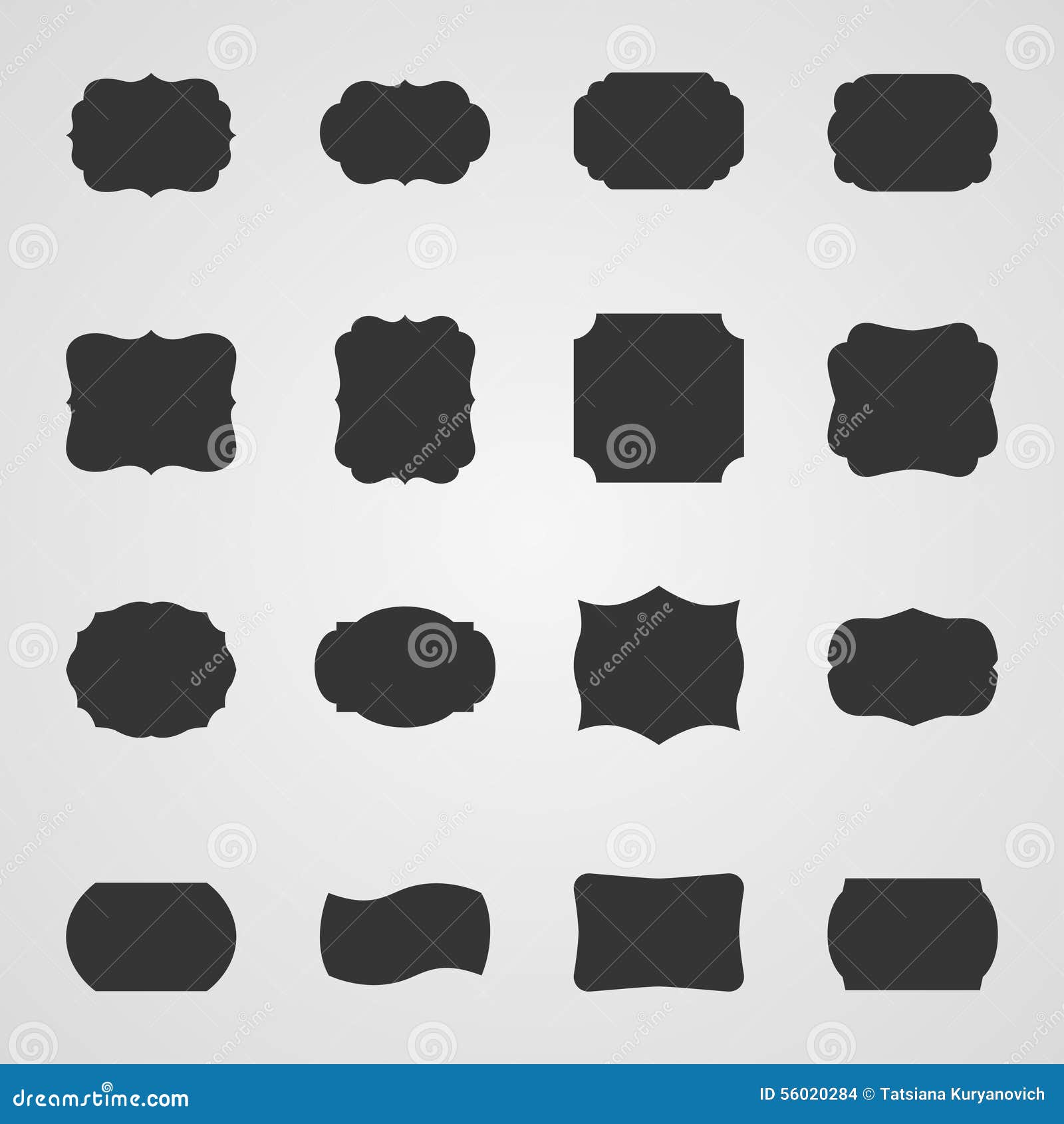 Set of Vintage Frames, Illustration Stock Vector - Illustration of ...