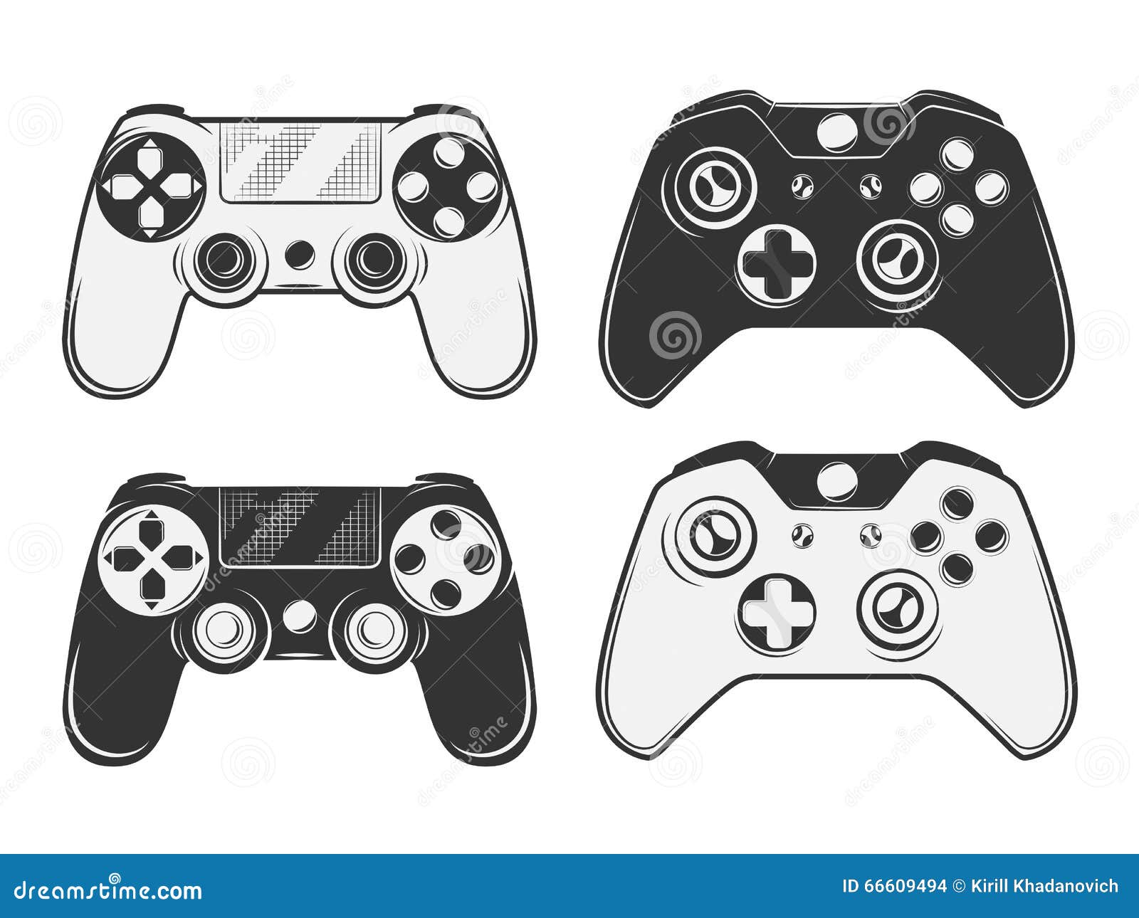 Set of Vintage Gamepad Emblems, Labels, Badges, Logos and Design ...