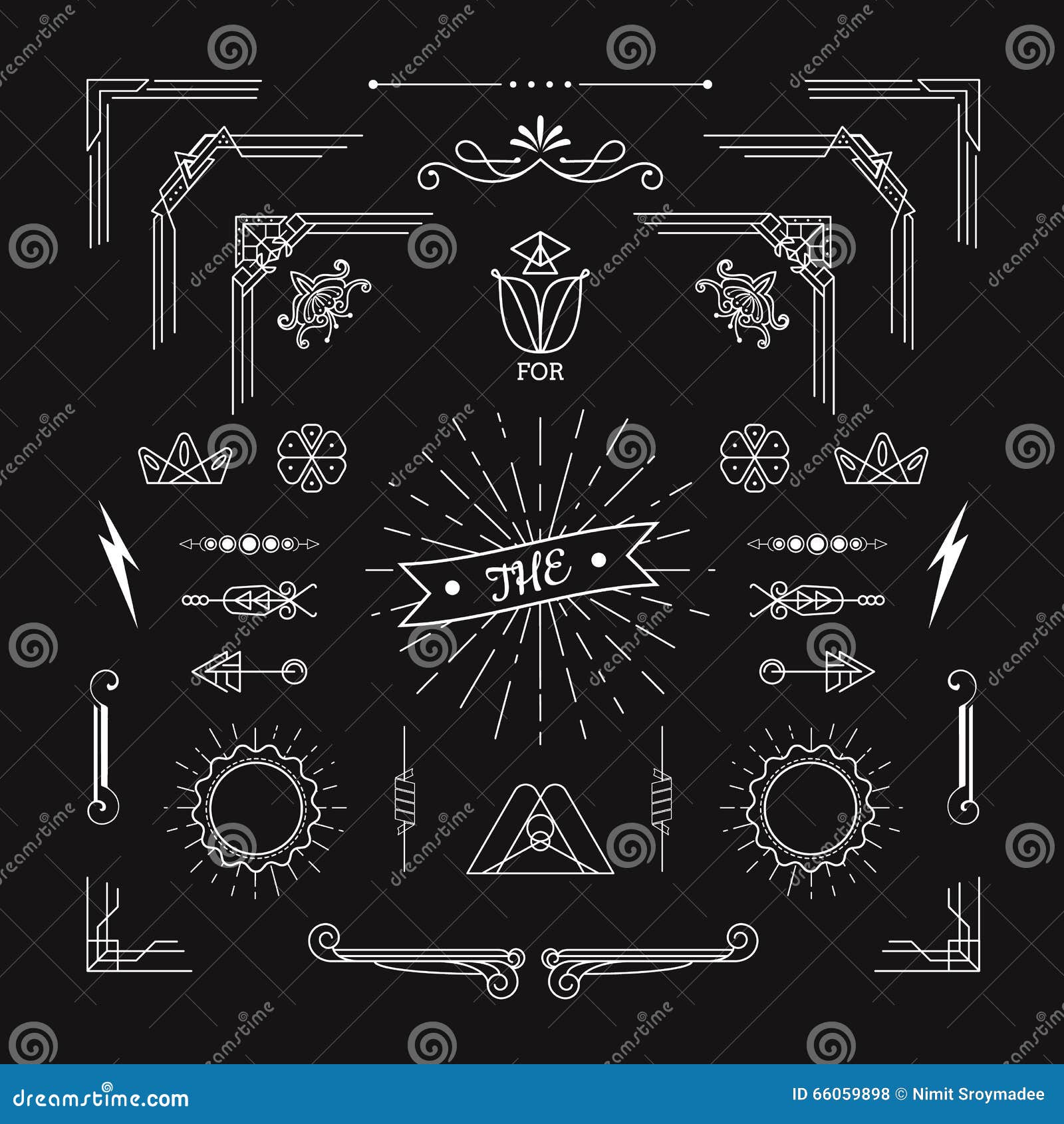 Set of Vintage Geometric Shape Elements Linear Thin Line Art Dec Stock ... Set of Vintage Geometric Shape Elements Linear Thin Line Art Dec Stock ...