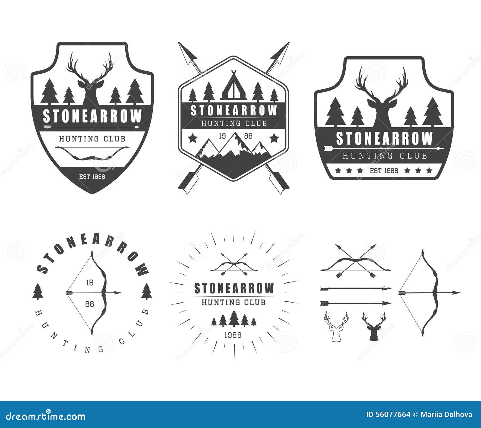 Hunting Logo, Hunt Badge Or Emblem For Hunting Club Or Sport, Duck ...