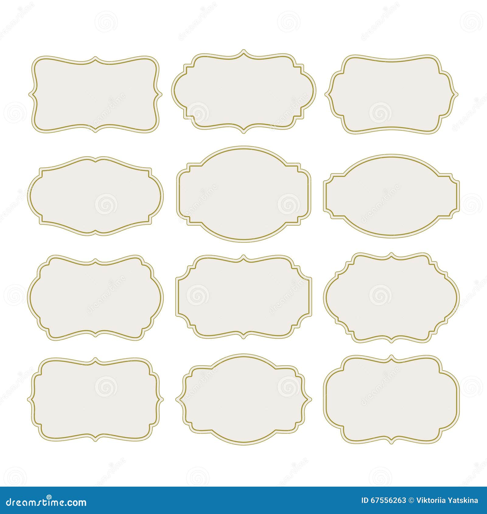 Set Vintage Labels Frame. Vector Illustration Stock Vector ...