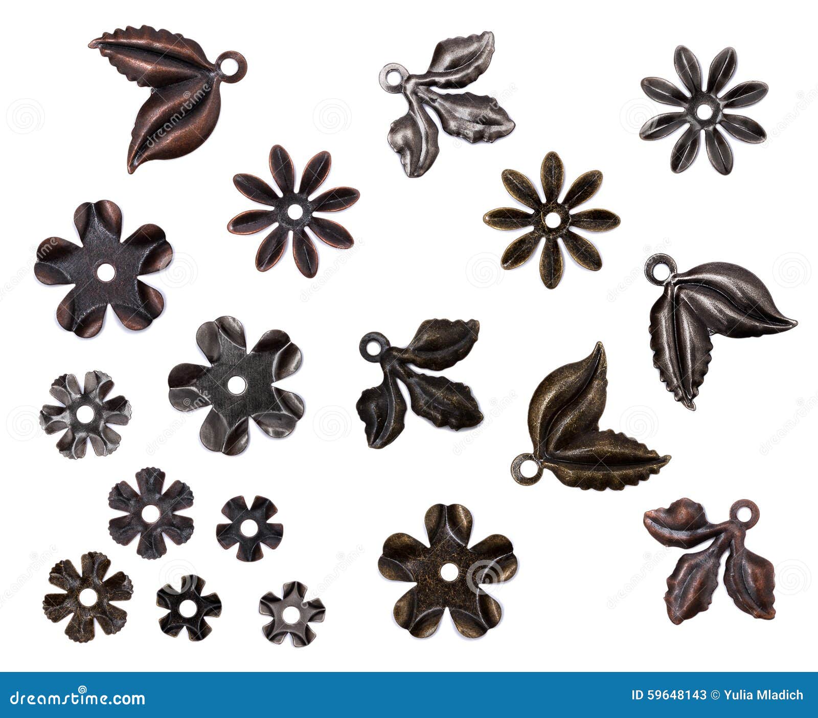 Set of Vintage Metal Decorative Elements Stock Image - Image of ...