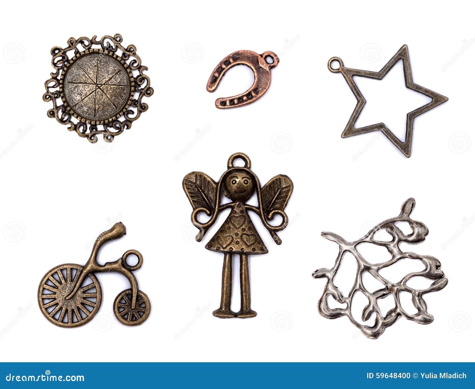 Set of Vintage Metal Decorative Elements Stock Photo - Image of ...
