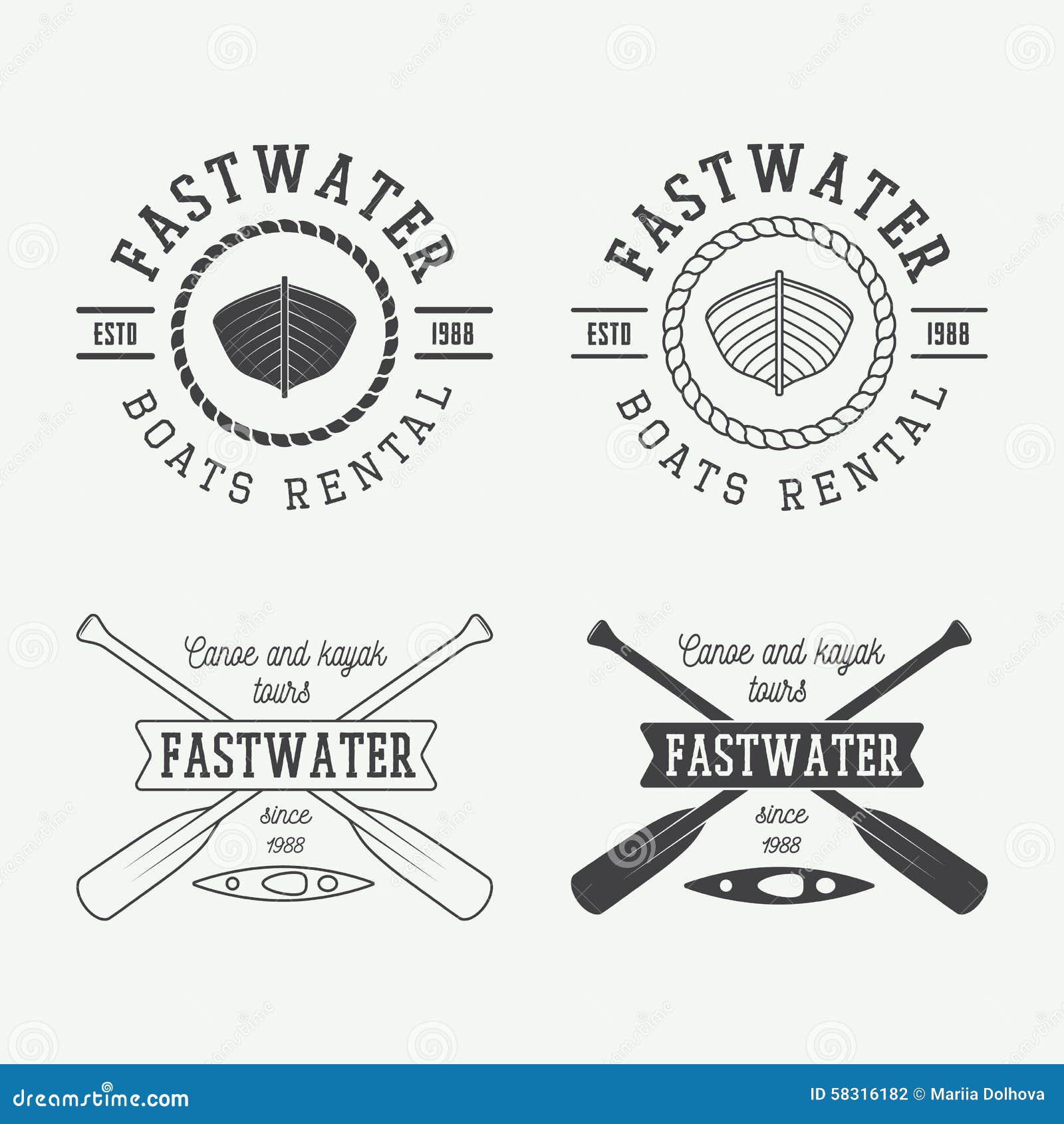 Set of Vintage Rafting Logo, Labels and Badges. Stock Vector ... Set of Vintage Rafting Logo, Labels and Badges. Stock Vector ...