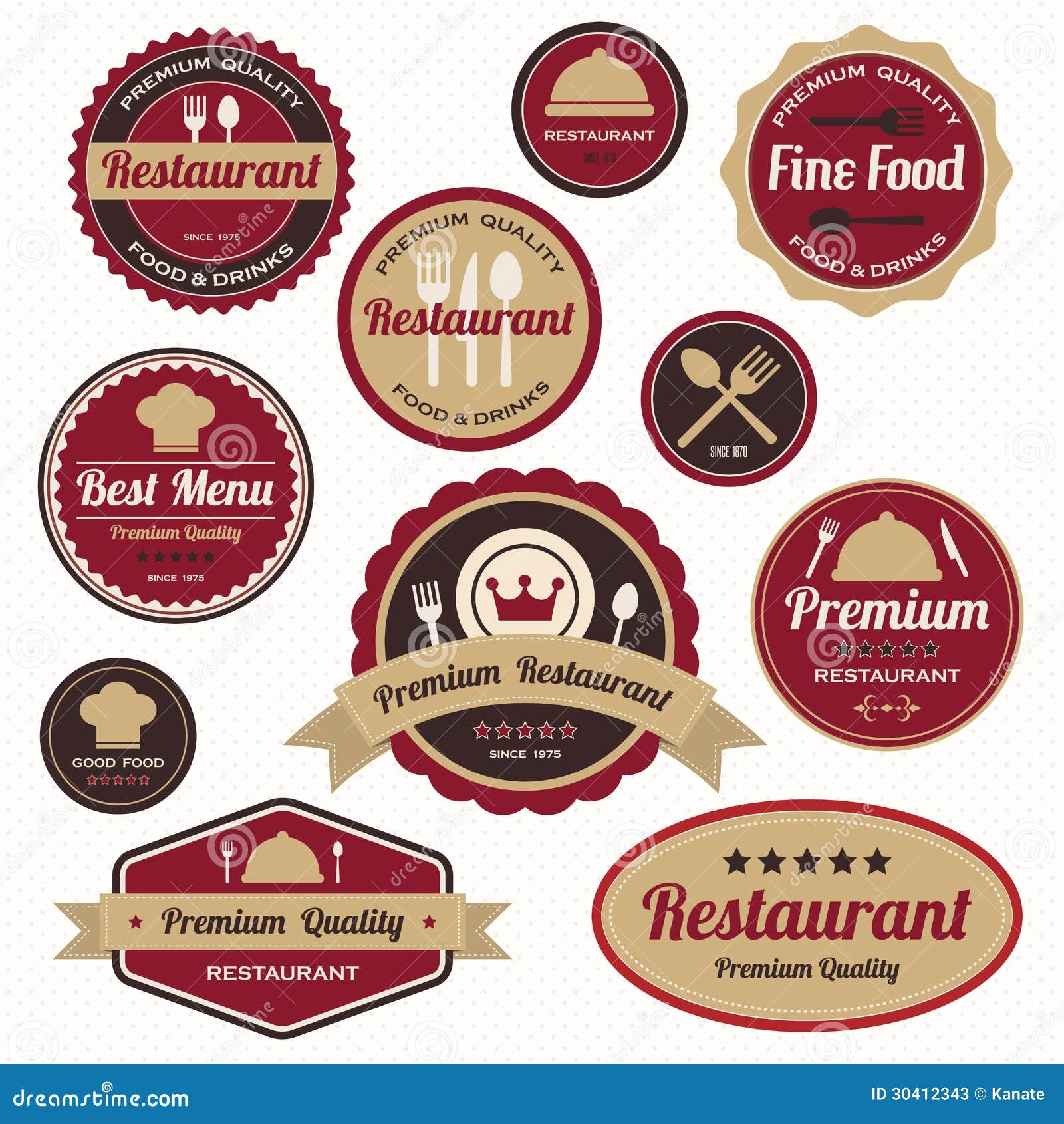 Gold Restaurant Insignia Labels Stock Illustrations – 62 Gold ...
