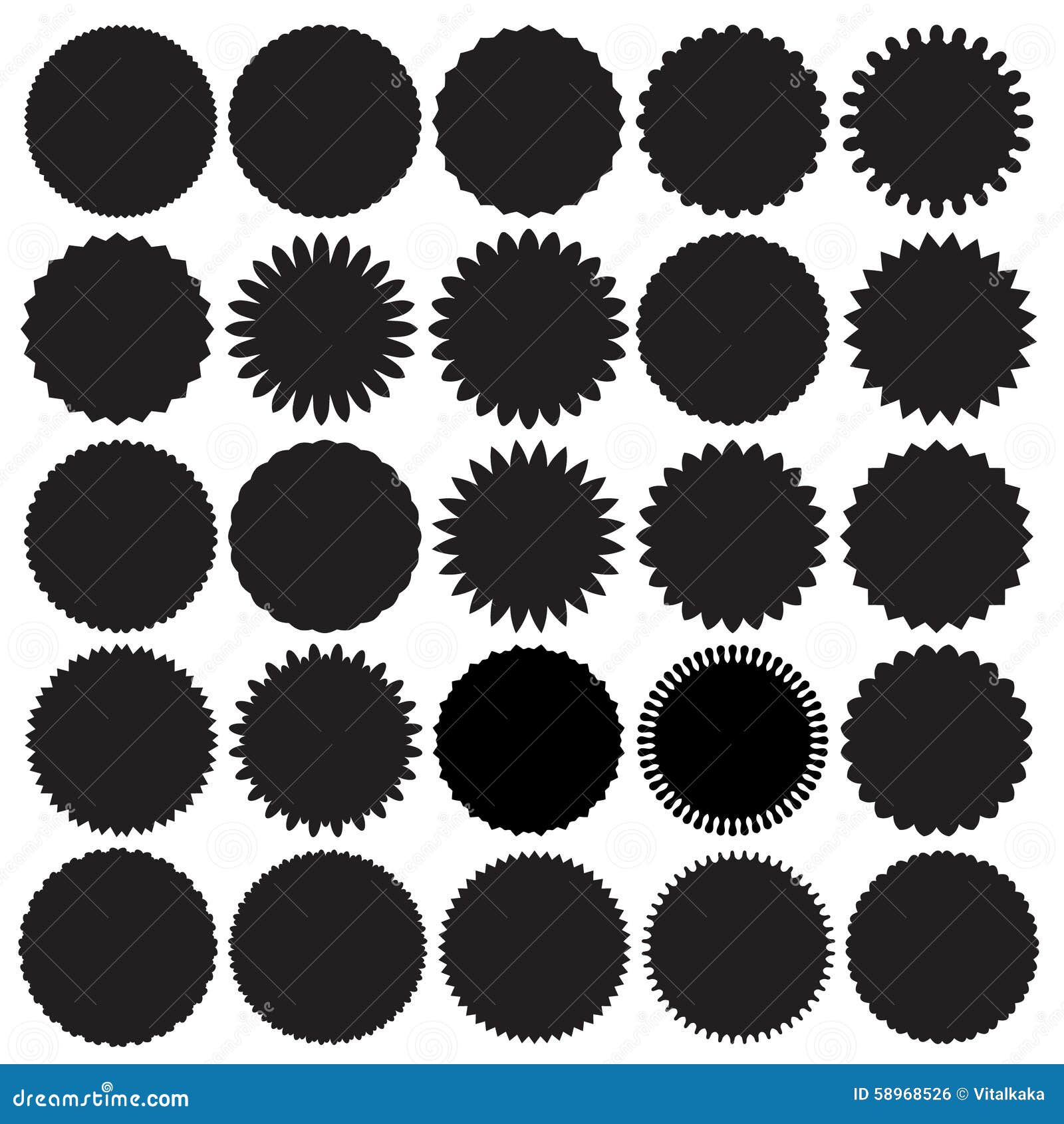 Set with Vintage Round Labels Stock Vector - Illustration of icon ...