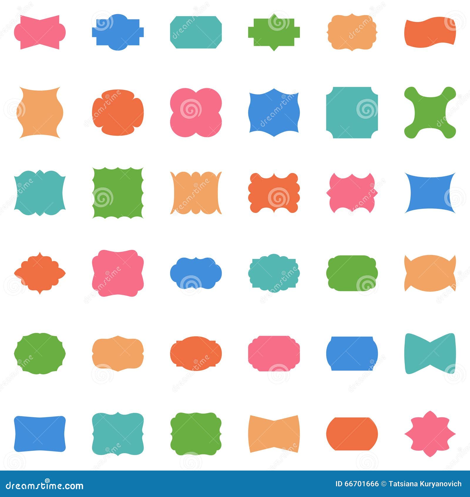 Simple Frames Design Cartoon Vector | CartoonDealer.com #67687021