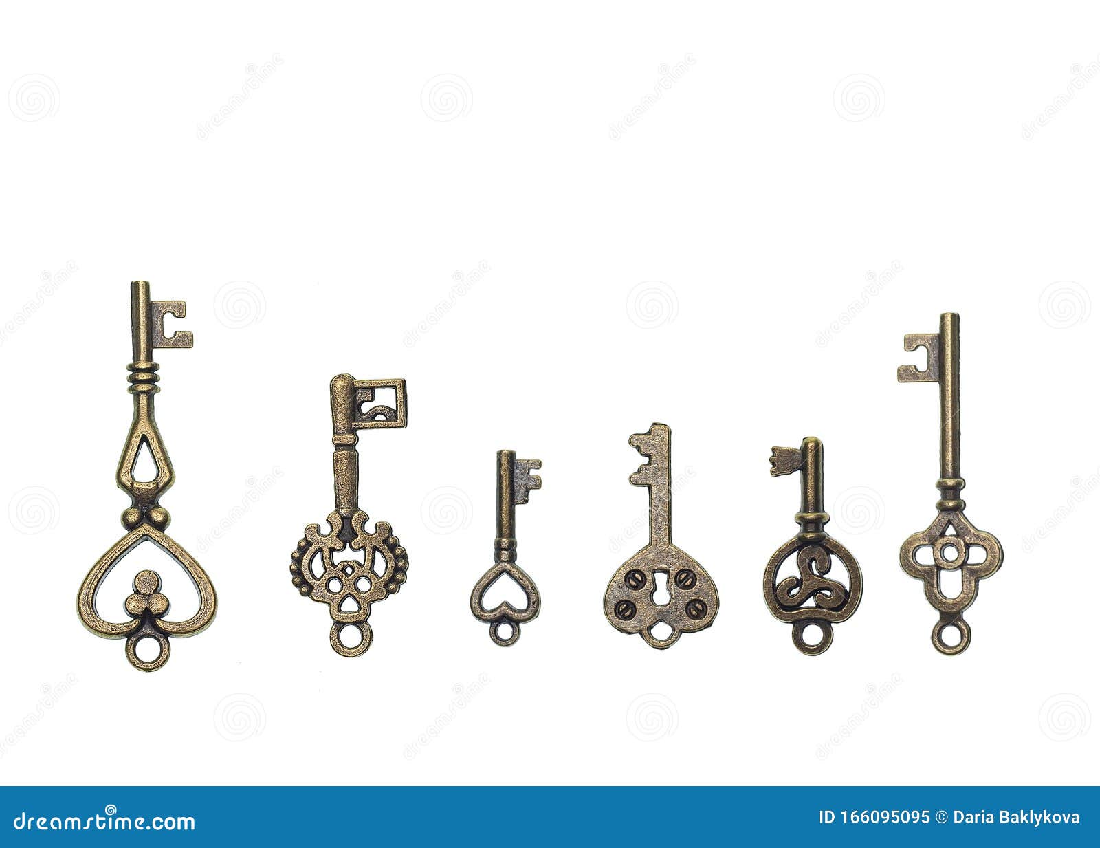 Set of Vintage Skeleton Keys Stock Image - Image of bronze, antique ...