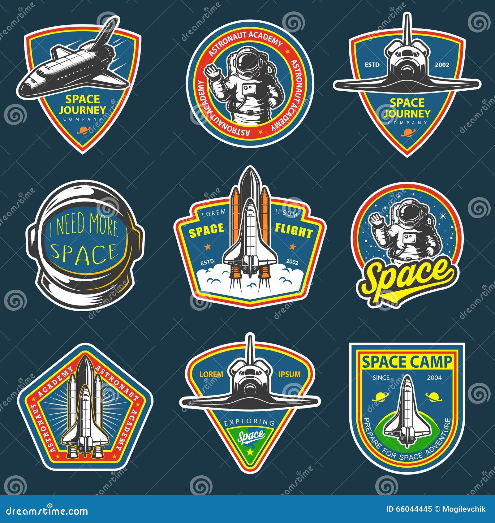 Space Logo Original, Exploration Of Space Label With Solar System ...