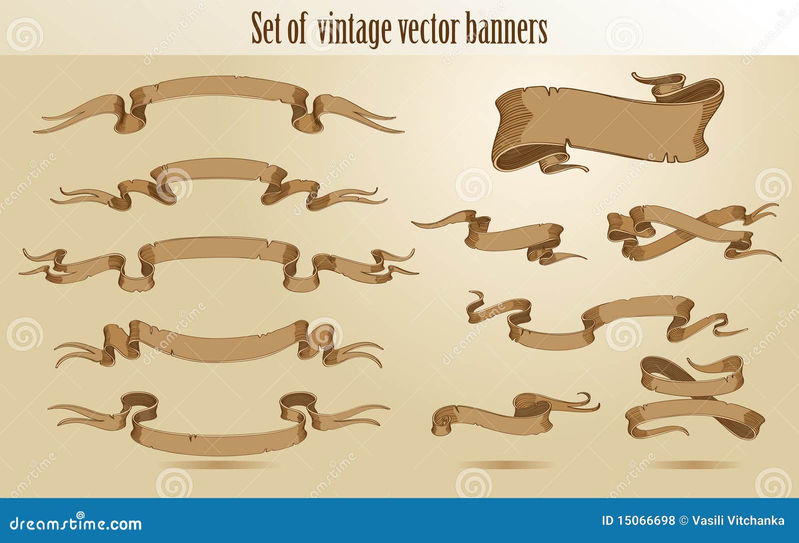 Parchment Banners Cartoon Vector | CartoonDealer.com #19550461