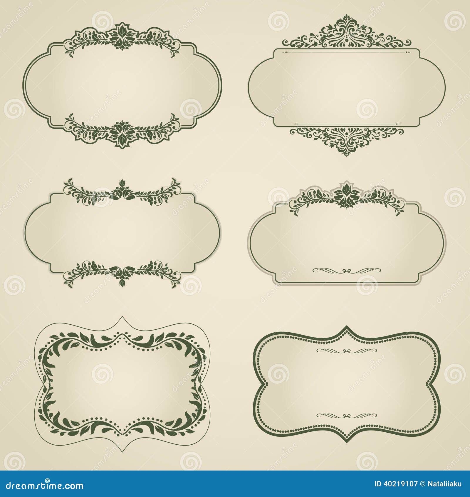 Set Of Vintage Vector Labels, Frames, Borders. | CartoonDealer.com ... Set Of Vintage Vector Labels, Frames, Borders. | CartoonDealer.com ...