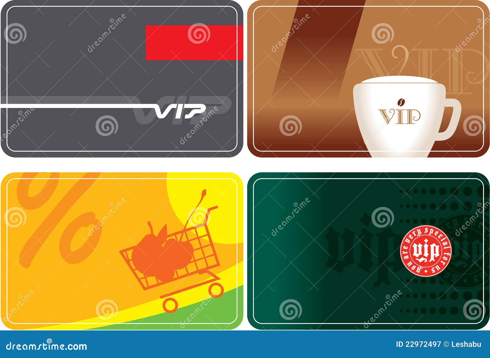Set of VIP cards design stock vector. Illustration of coffee - 22972497