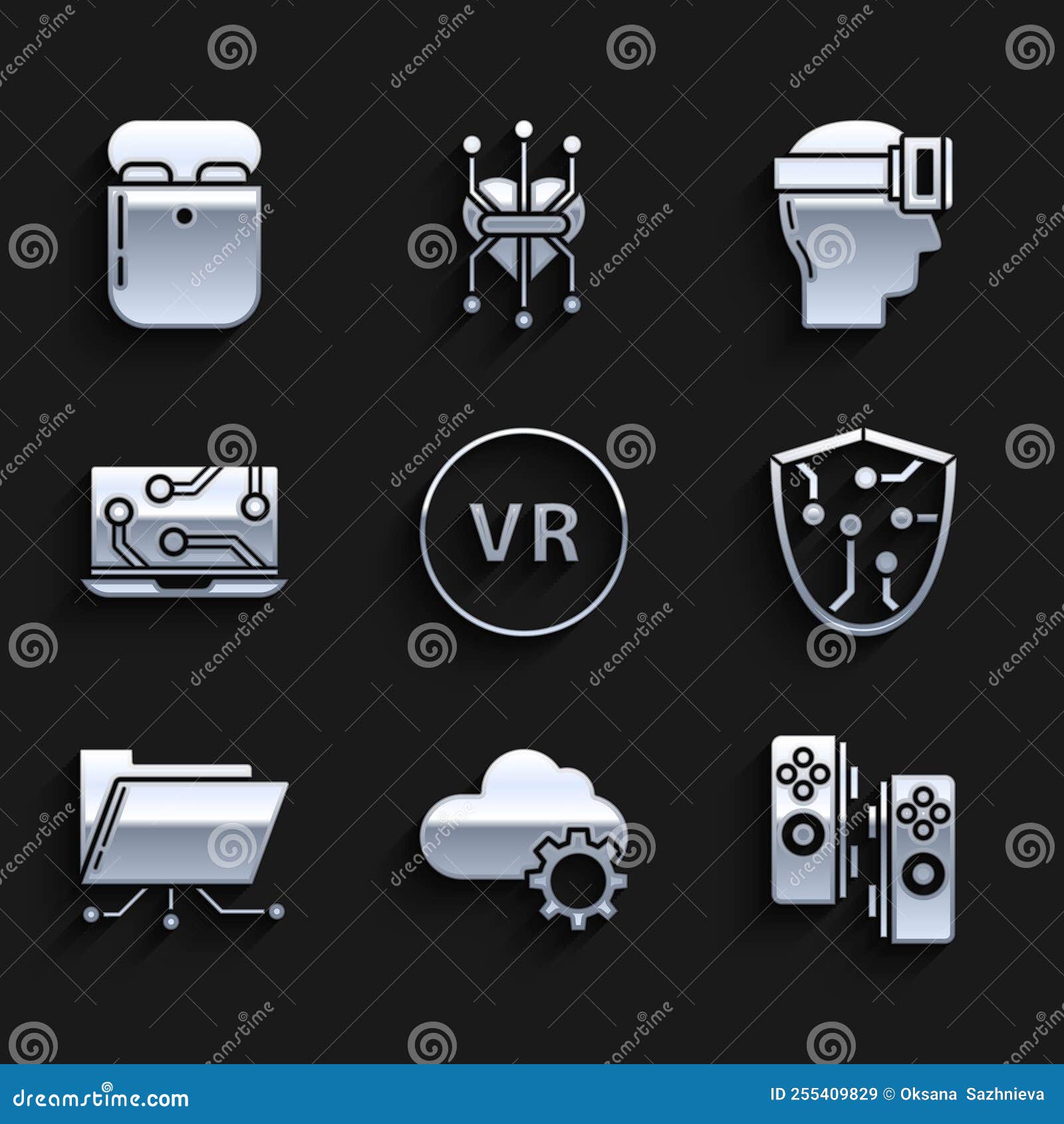 Set Virtual Reality, Cloud Technology Data Transfer and Storage ... Set Virtual Reality, Cloud Technology Data Transfer and Storage ...