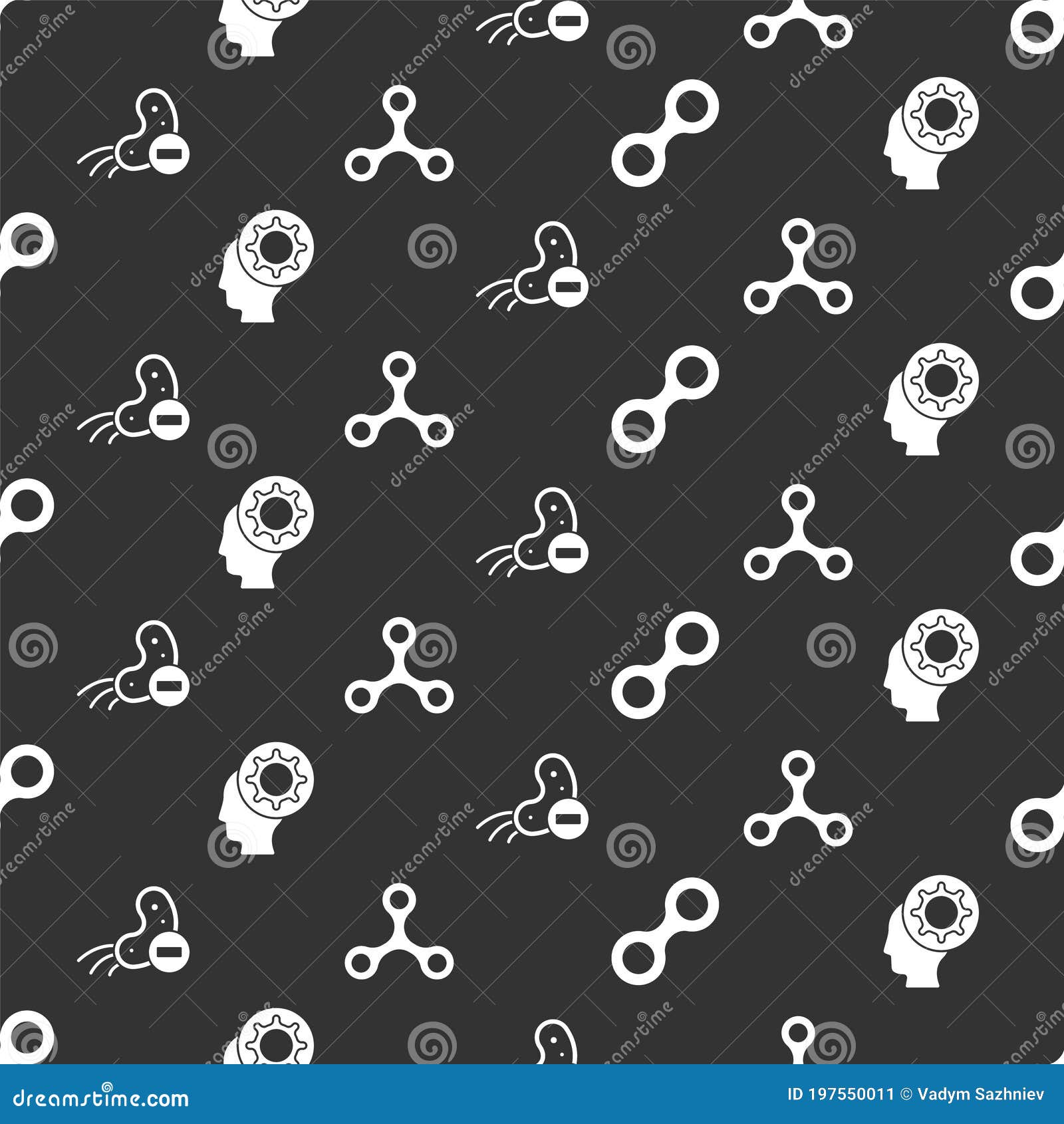 Set Virus, Human and Virus, Negative Virus and Virus on Seamless ...