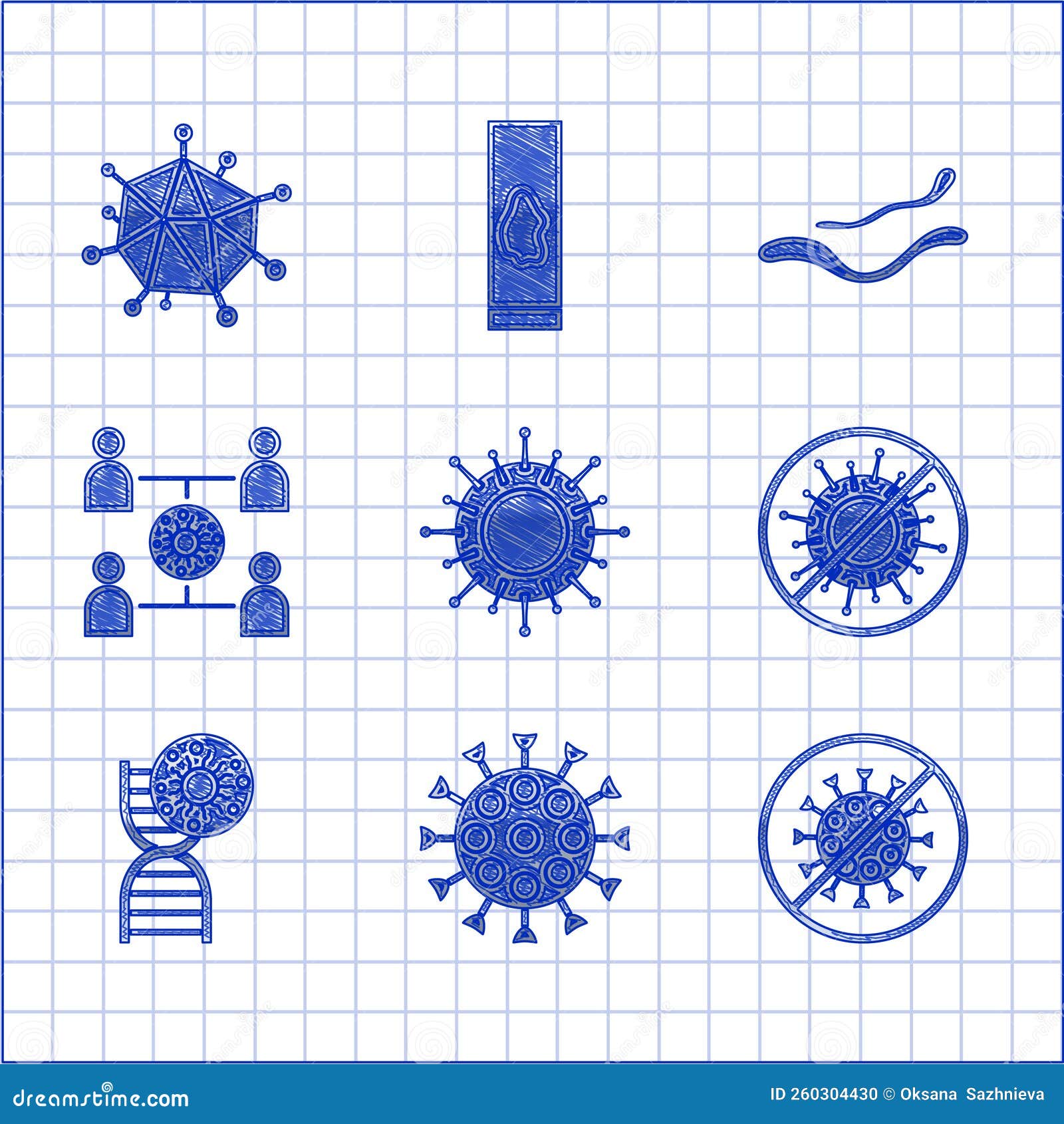 Set Virus, Stop Virus, DNA Symbol and, Spread, Ebola Disease and Icon ...
