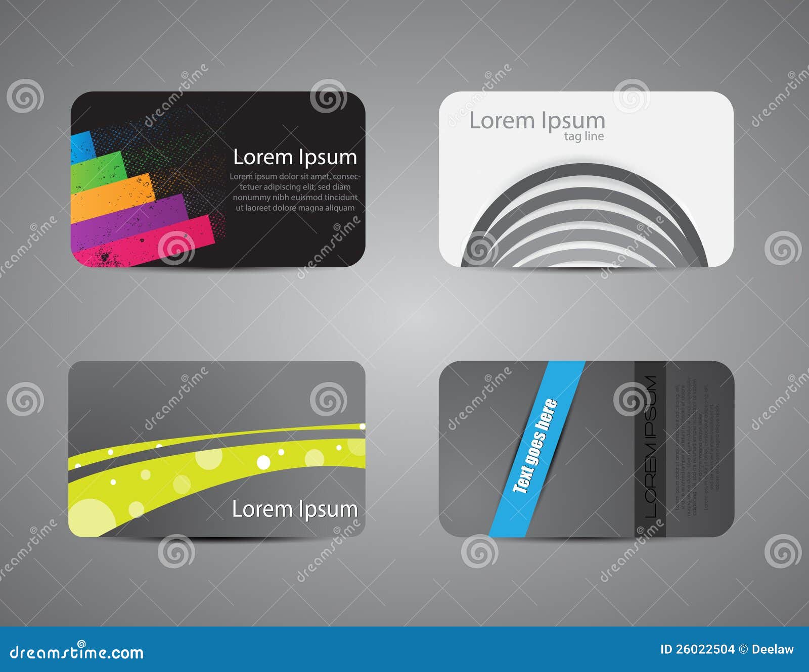 Set Of Visiting Cards. Vector Illustration | CartoonDealer.com #26022504