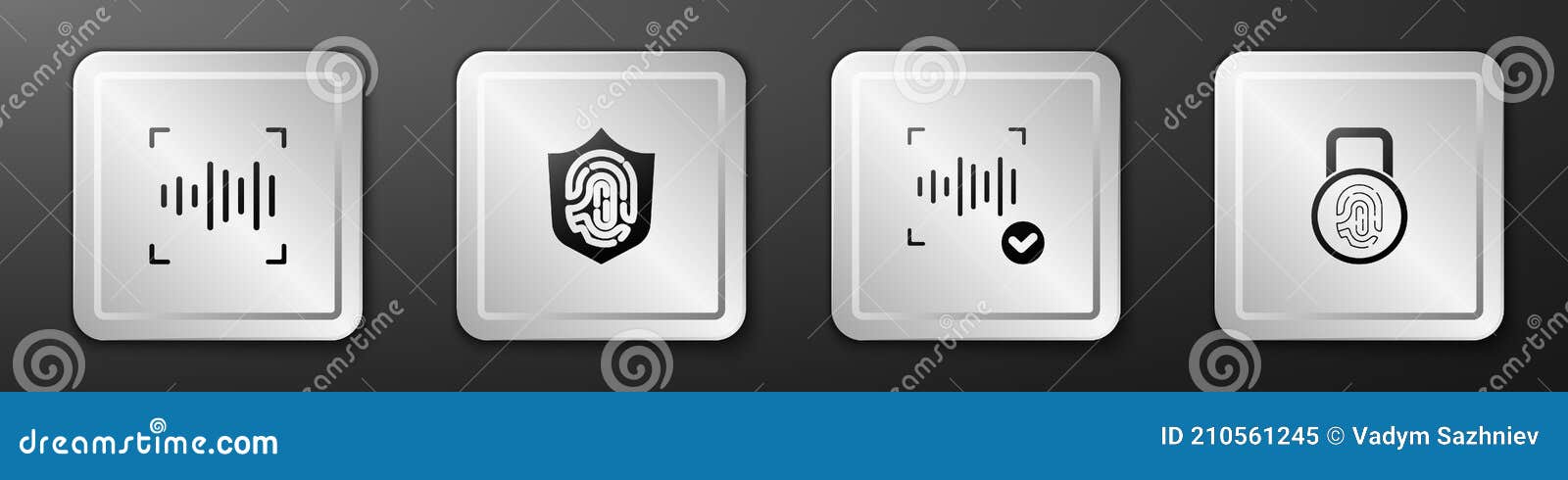 Set Voice Recognition, Fingerprint in Shield, and with Lock Icon ...