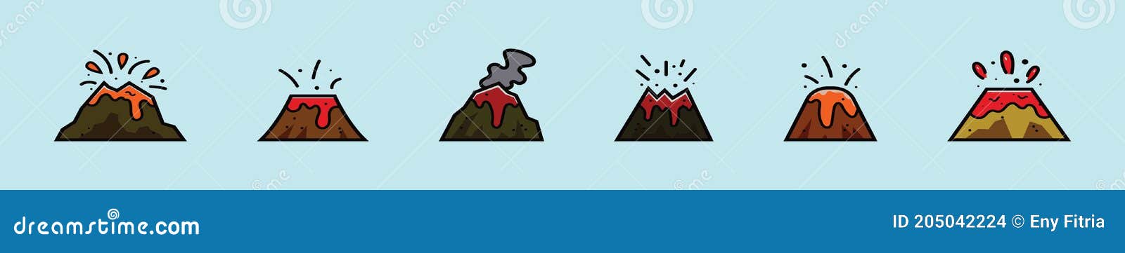Sad Volcano Cartoon | CartoonDealer.com #49199678