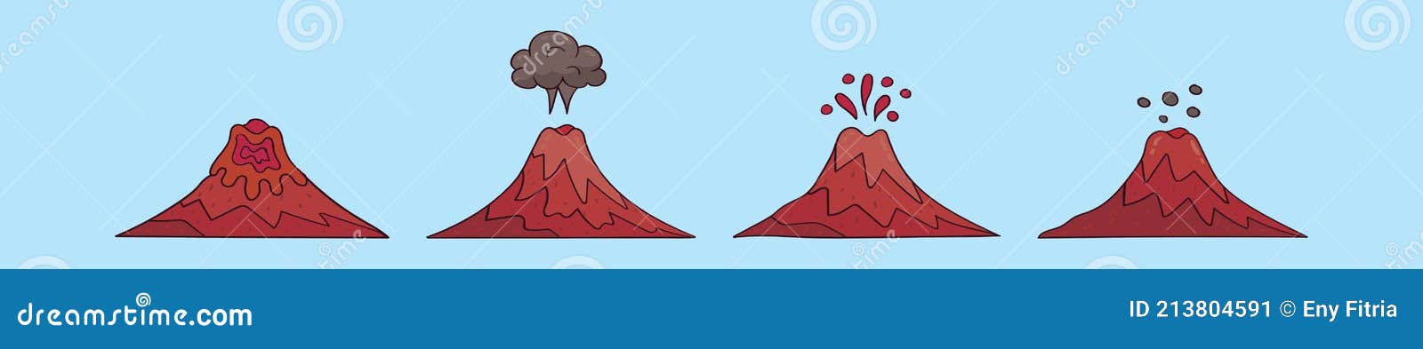 Sad Volcano Cartoon | CartoonDealer.com #49199678