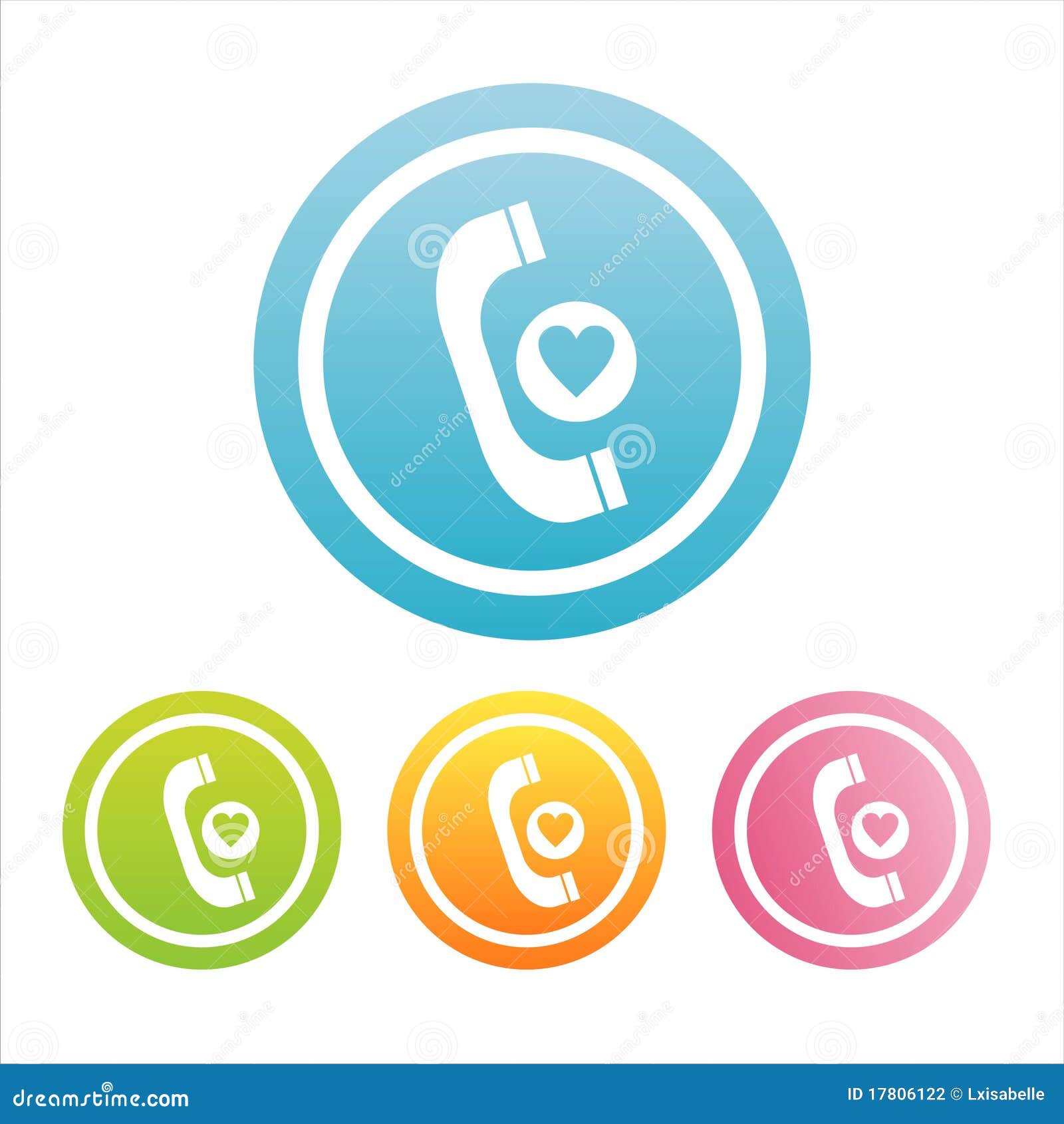 Set von 4 Telefonzeichen vektor abbildung. Illustration von taste ...