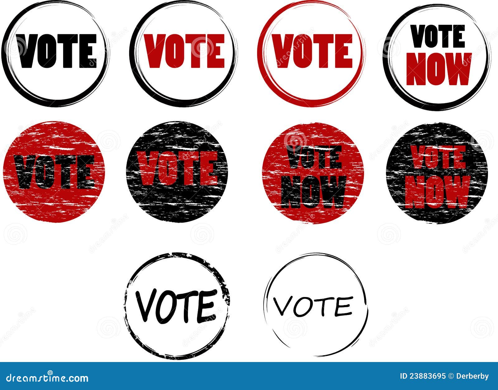 Set of vote stamps stock vector. Illustration of government - 23883695