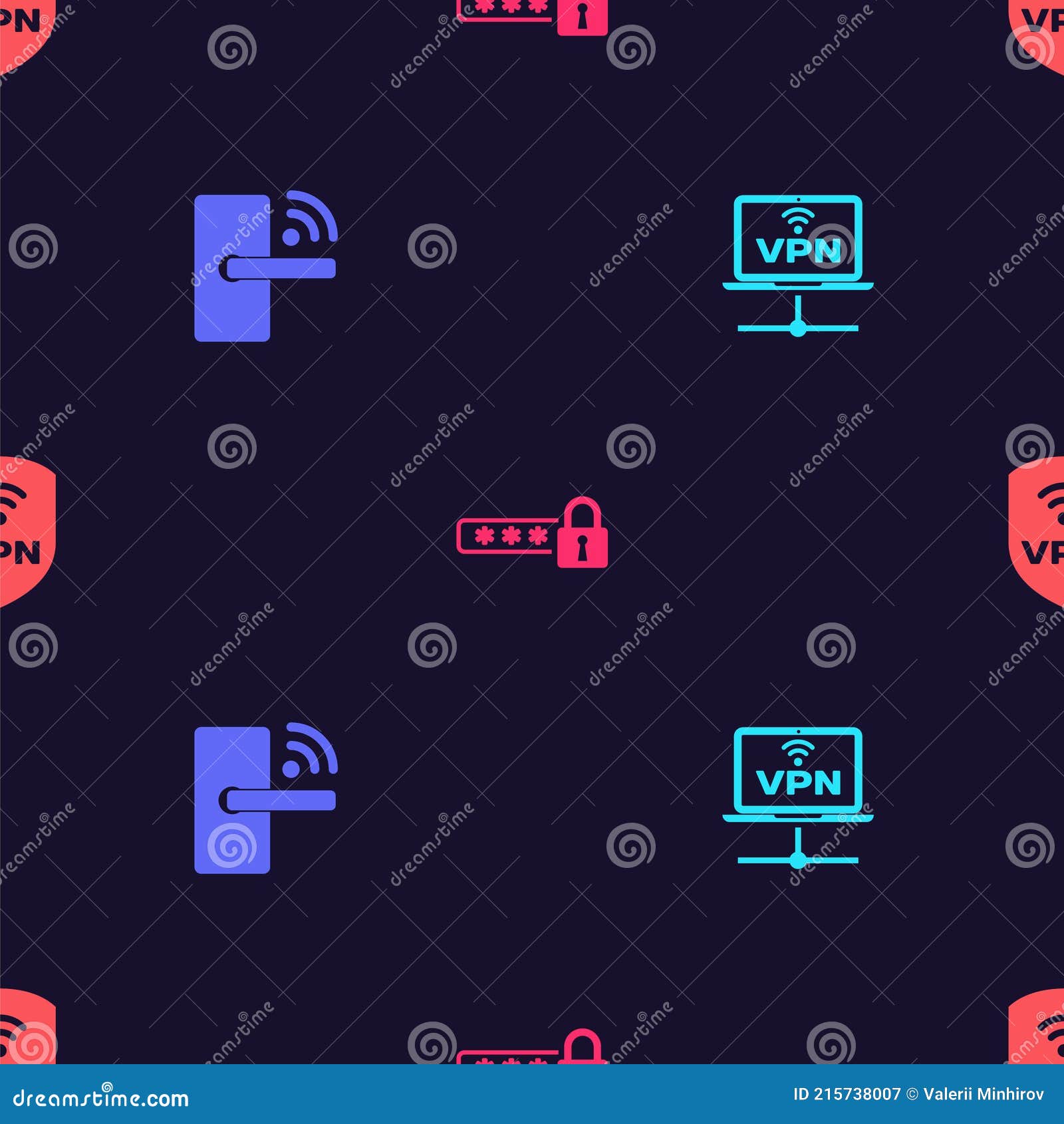 Set VPN Computer Network, Digital Door Lock with Wireless, Password ...