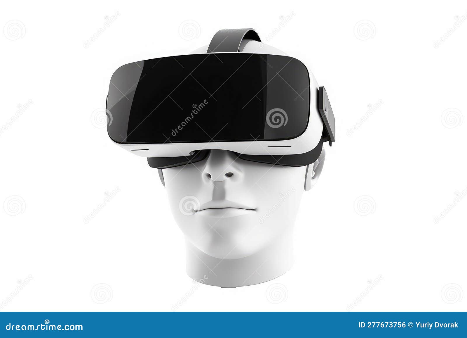 Set of VR Virtual Reality Headset Isolated on White Background 3D ...