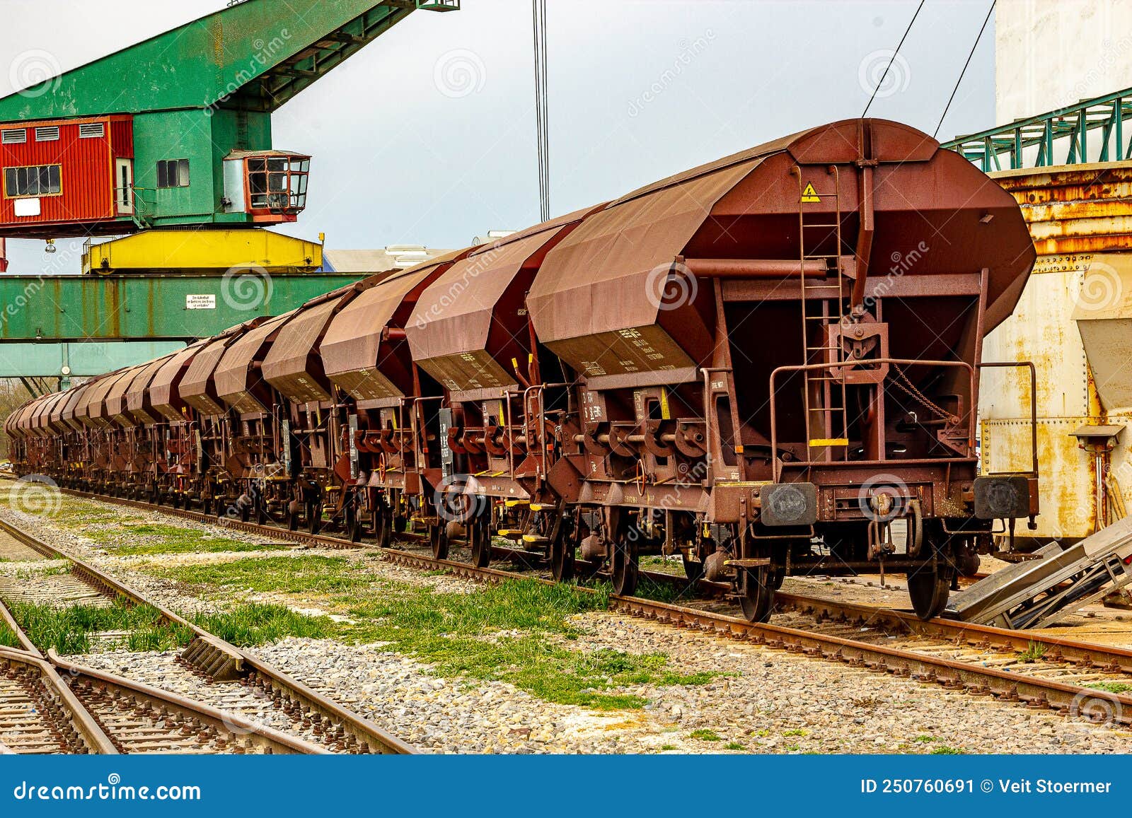 A Set of Wagons for Rail Transport Stock Image - Image of commercial ...