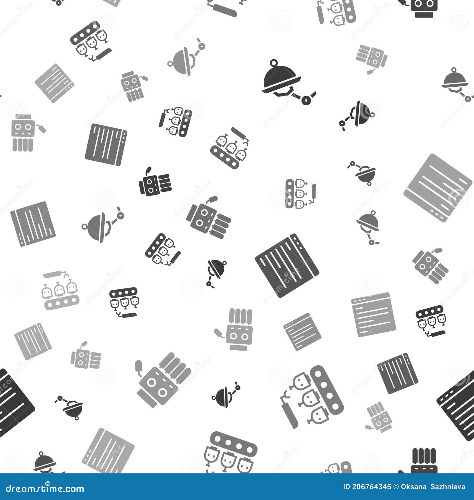 Set Waiter Robot, Industrial Production of Robots, Computer Api ...