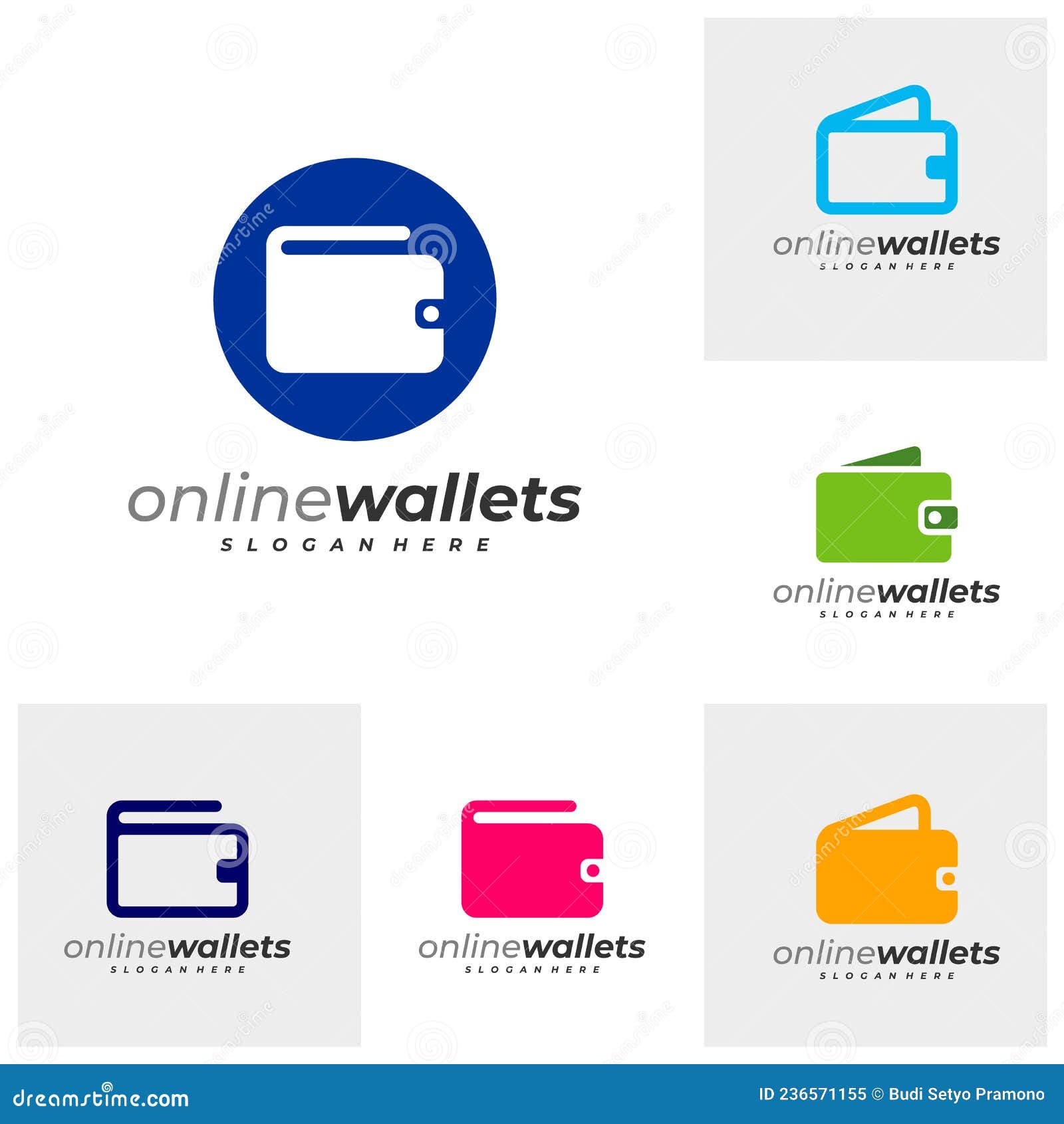Set of Wallets Logo Vector Template, Creative Wallets Logo Design ...